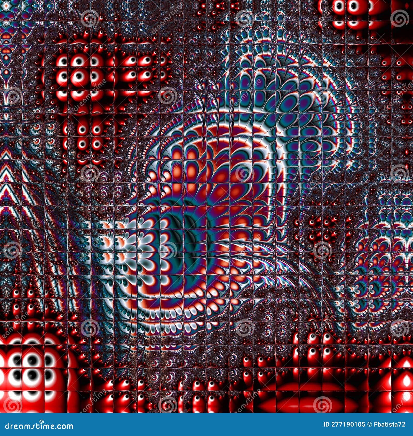 Fractal Complex Red Patterns - Mandelbrot Set Detail, Digital Artwork ...