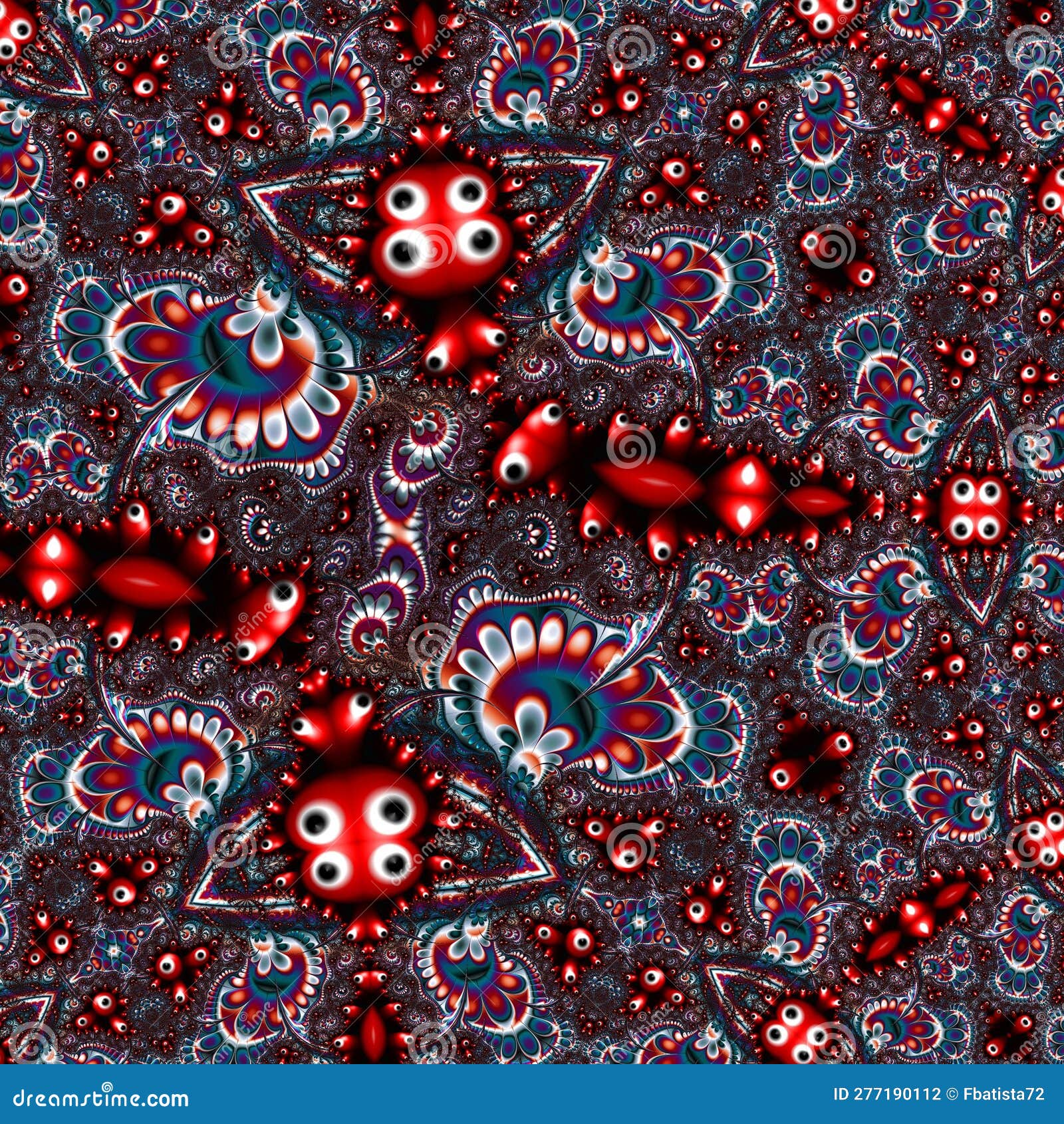 Fractal Complex Red Patterns - Mandelbrot Set Detail, Digital Artwork ...