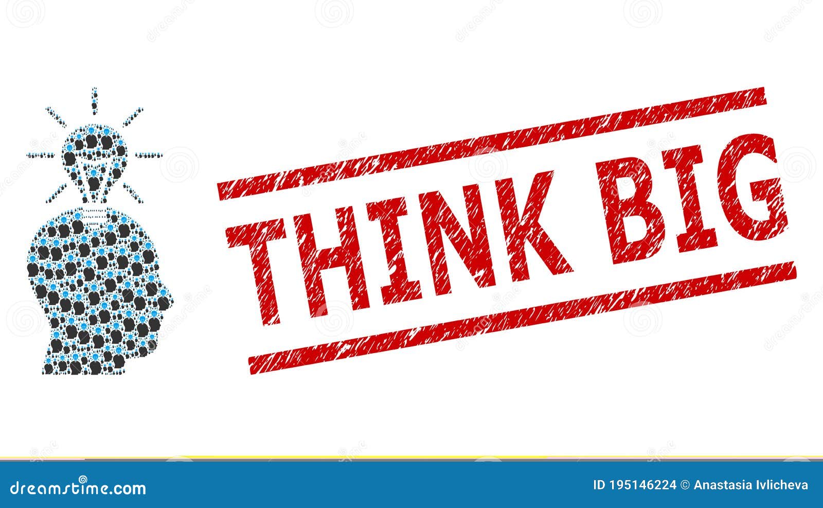 Genius Bulb Recursion Mosaic of Genius Bulb Icons and Textured Think ...