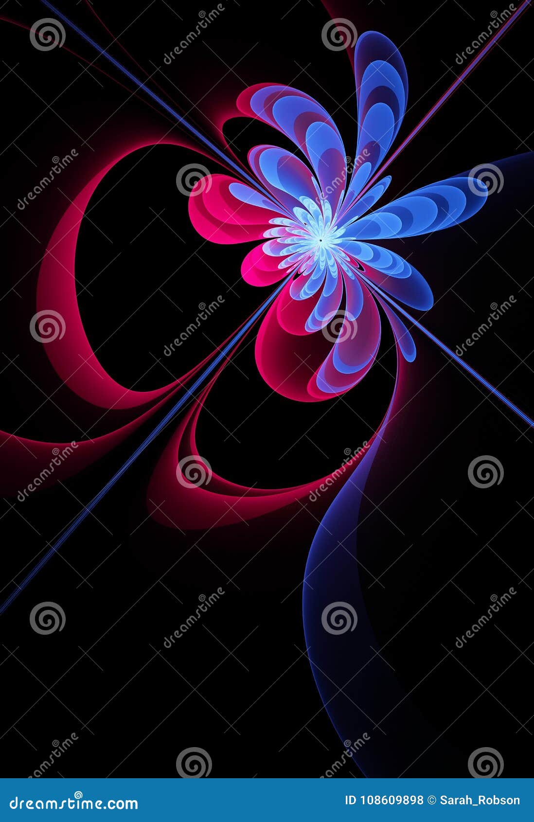 Fractal Computer Generated Flower Stock Illustration - Illustration of ...