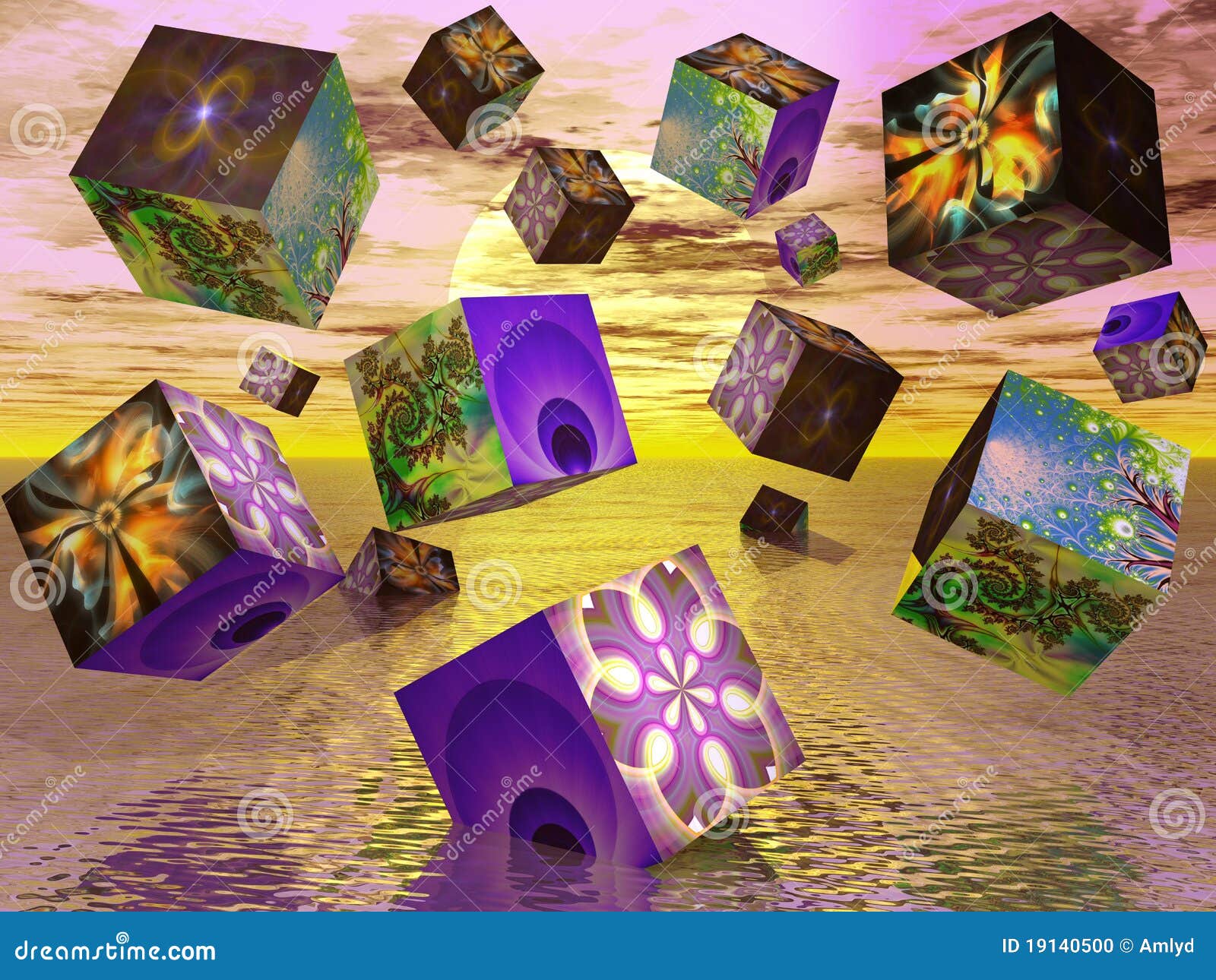 Fractal cubes stock photo. Image of arranged, artistic - 19140500