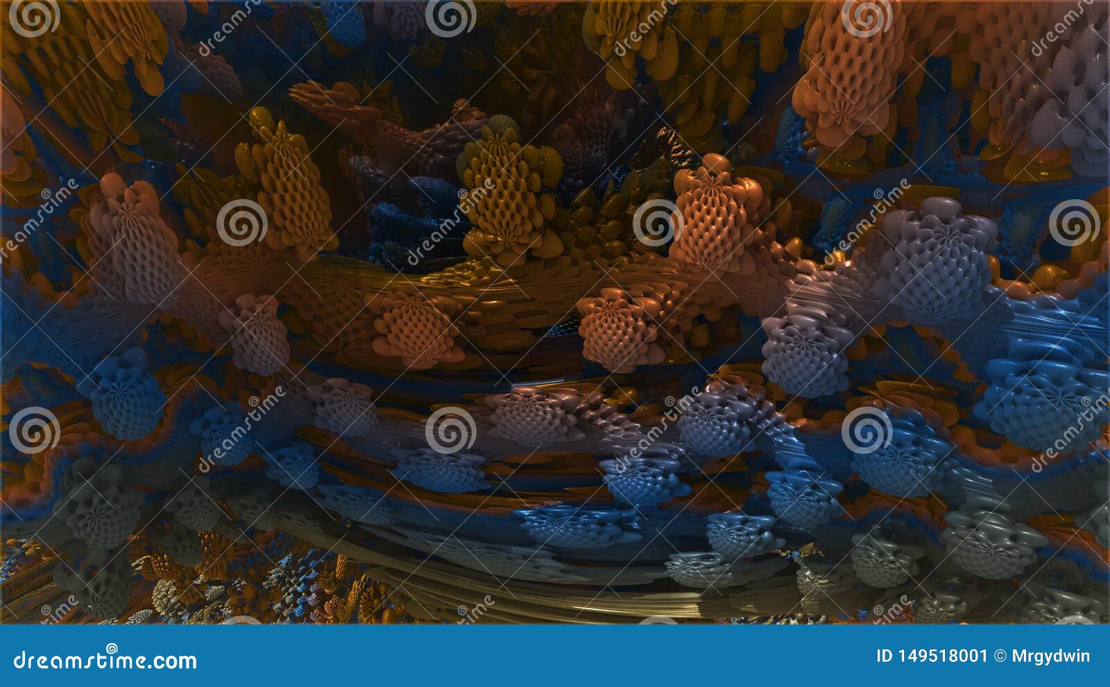 Fractal 3d. Abstract Computer Generated Fractal Design. Stock ...