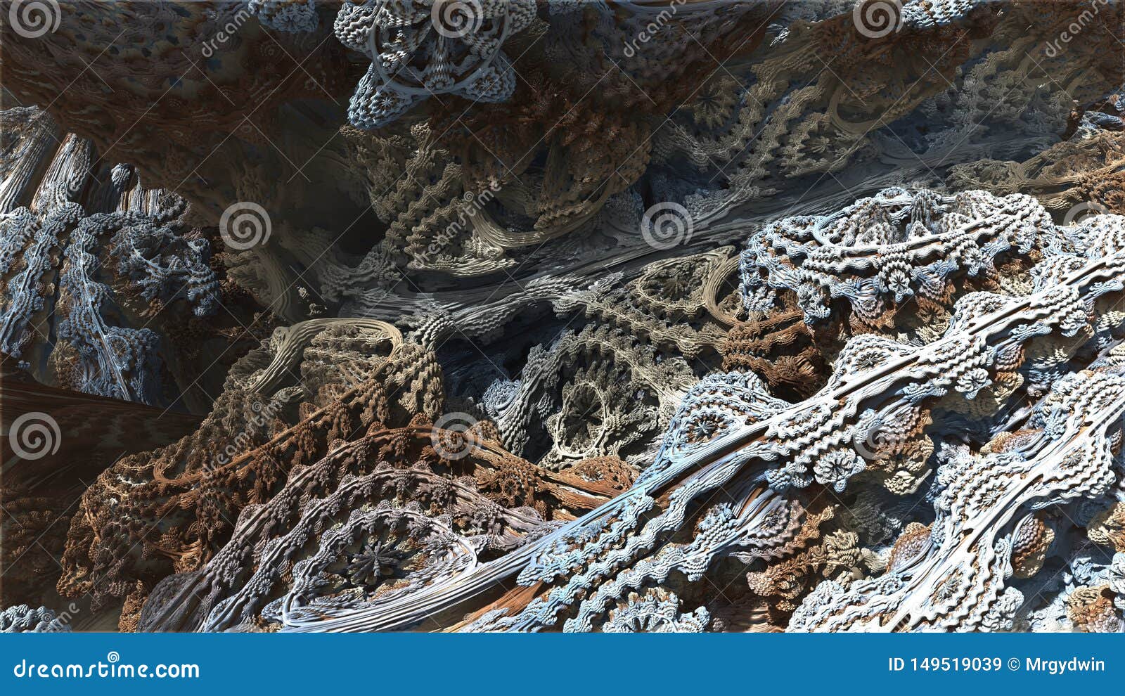 Fractal 3d. Abstract Computer Generated Fractal Design. Stock ...
