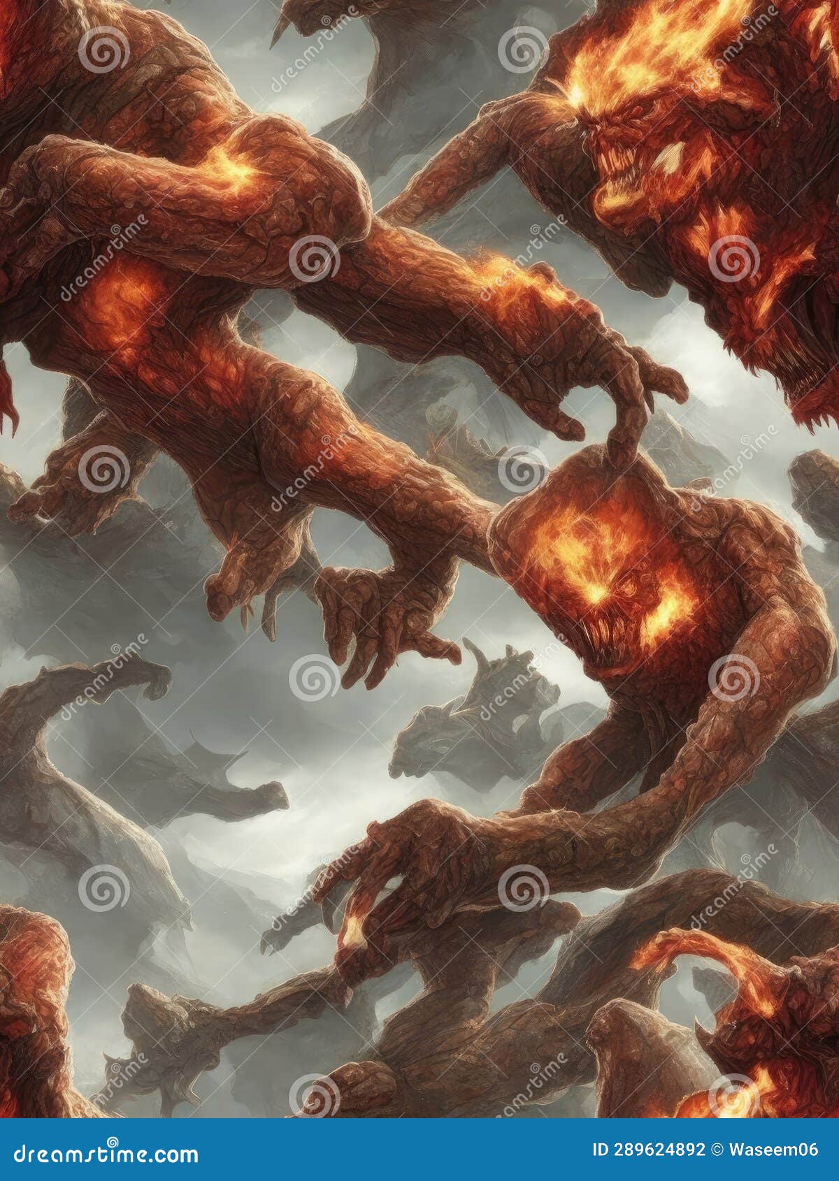Several monsters from hell stock illustration. Illustration of graphic ...