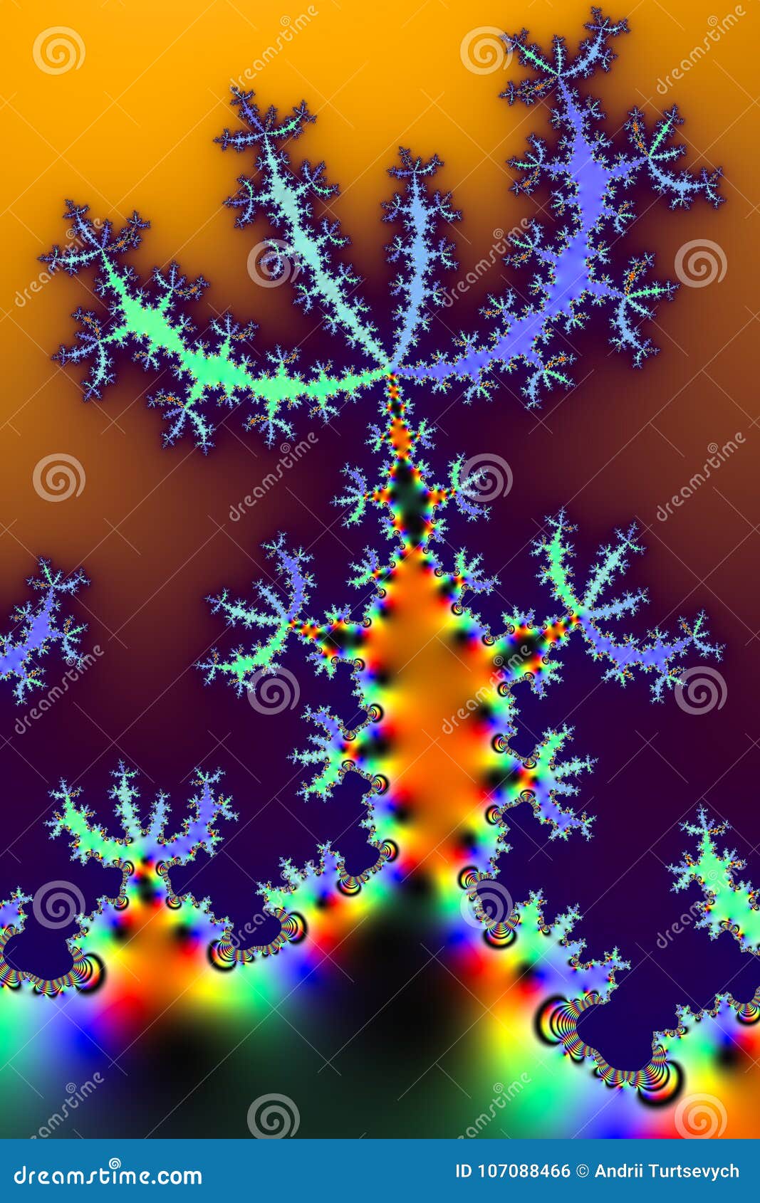Fractal 2D Texture. Computer Illustration. Beautiful Mathematically ...