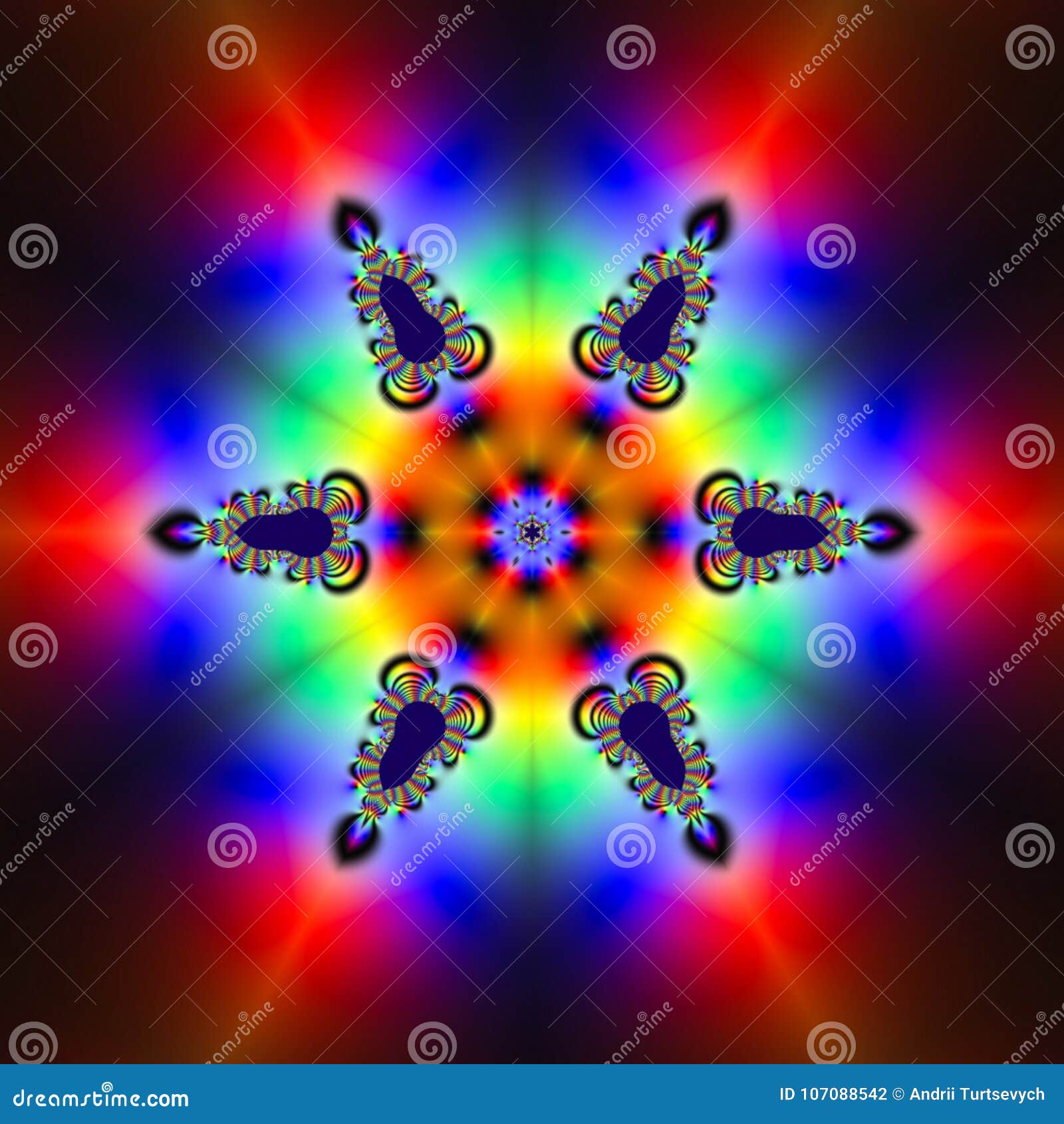 Fractal 2D Texture. Computer Illustration. Beautiful Mathematically ...