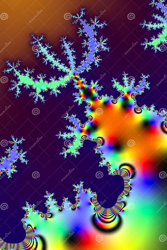 Fractal 2D Texture. Computer Illustration. Beautiful Mathematically ...