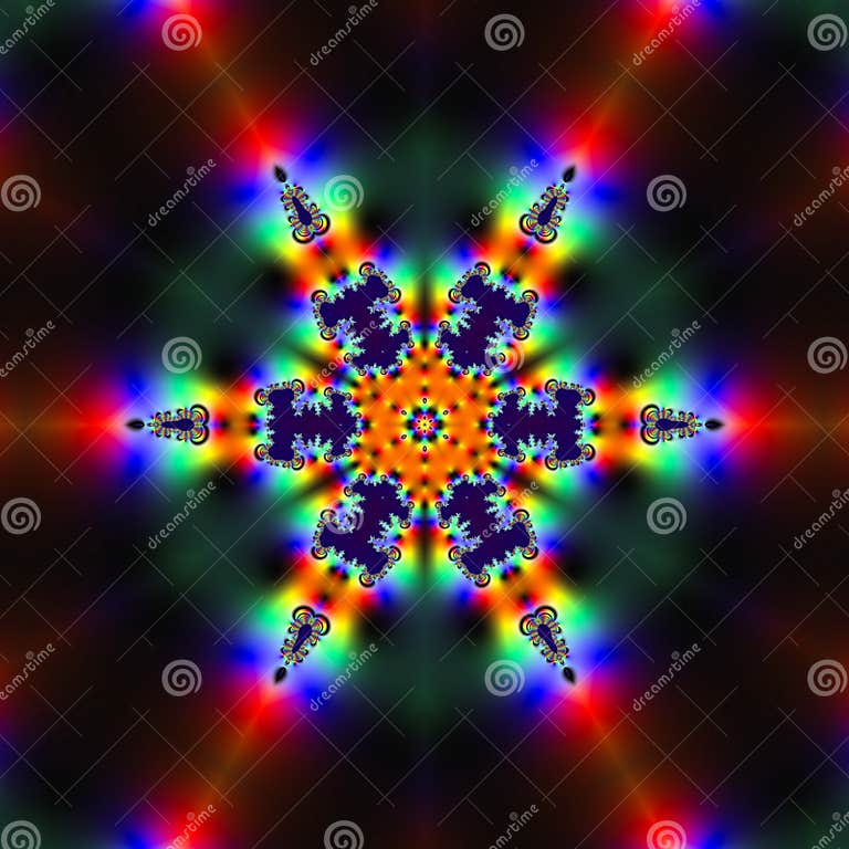 Fractal 2D Texture. Computer Illustration. Beautiful Mathematically ...