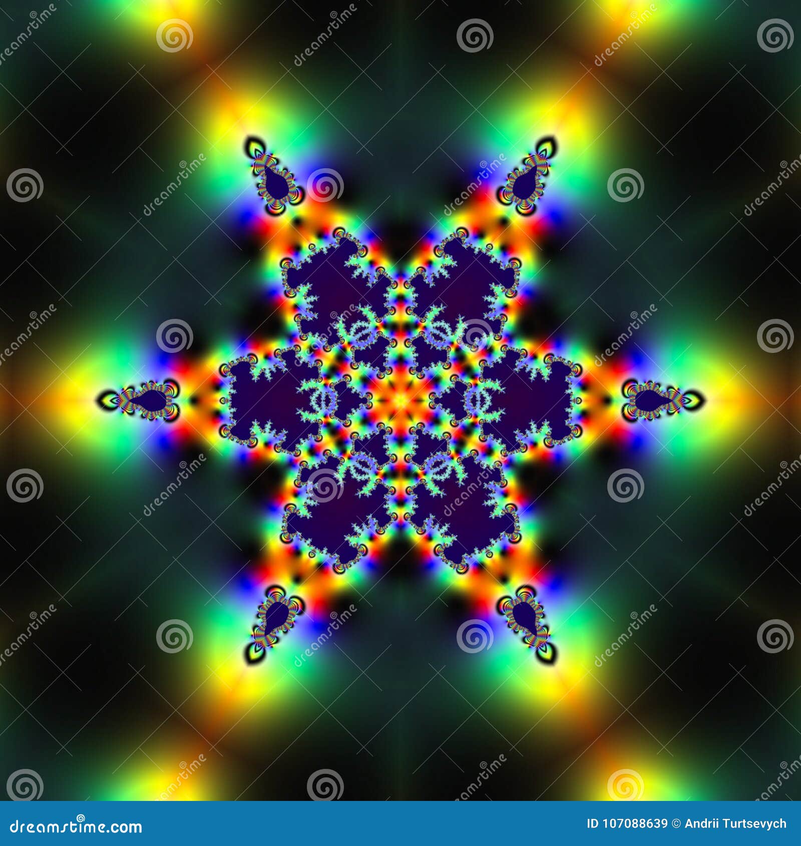 Fractal 2D Texture. Computer Illustration. Beautiful Mathematically ...