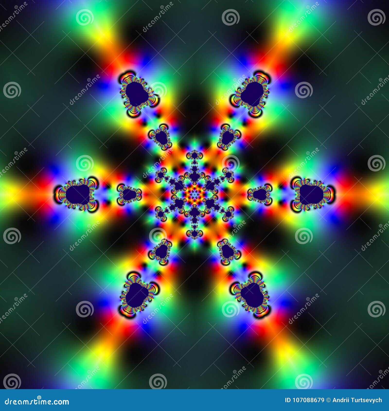 Fractal 2D Texture. Computer Illustration. Beautiful Mathematically ...