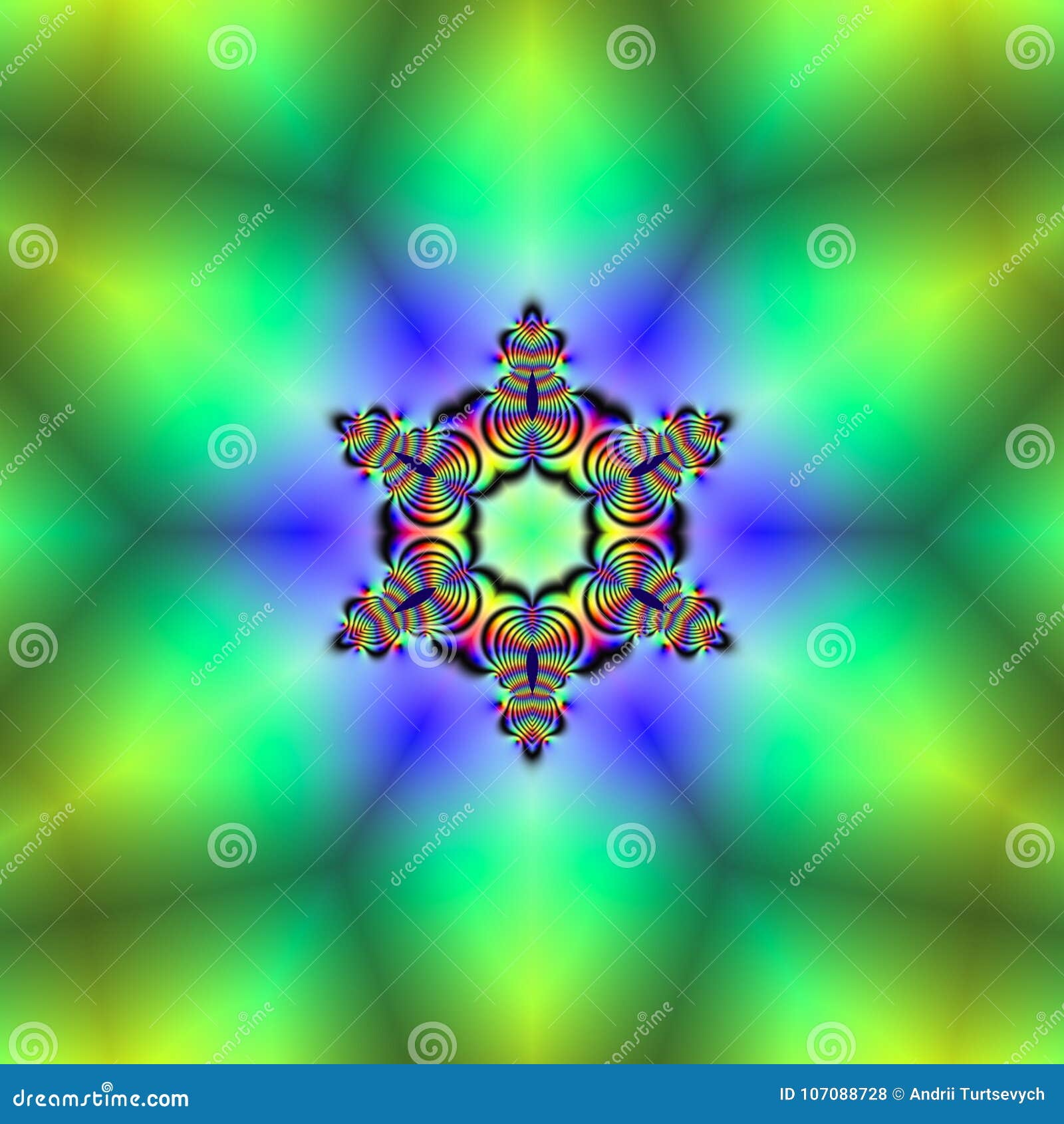 Fractal 2D Texture. Computer Illustration. Beautiful Mathematically ...