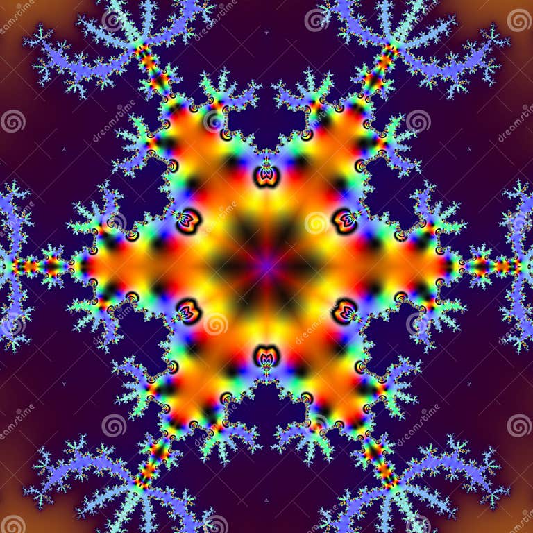 Fractal 2D Texture. Computer Illustration. Beautiful Mathematically ...