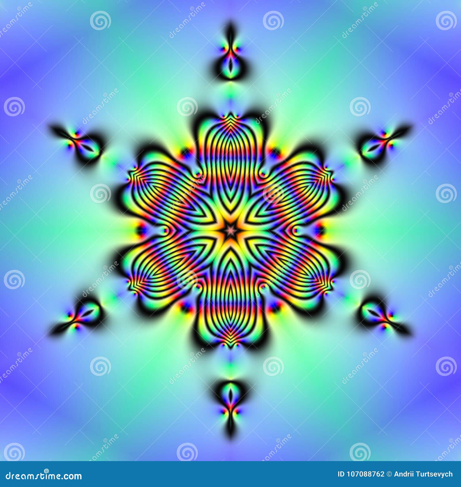 Fractal 2D Texture. Computer Illustration. Beautiful Mathematically ...