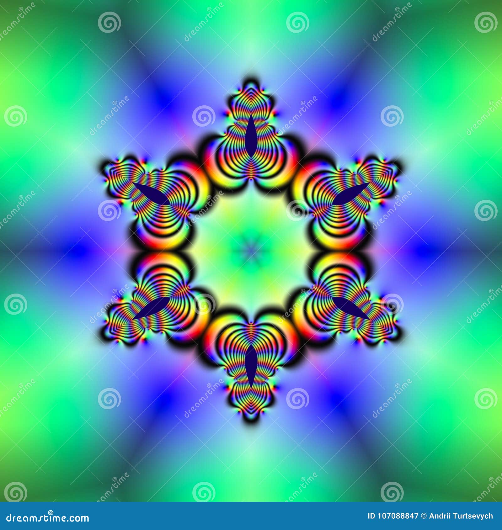 Fractal 2D Texture. Computer Illustration. Beautiful Mathematically ...