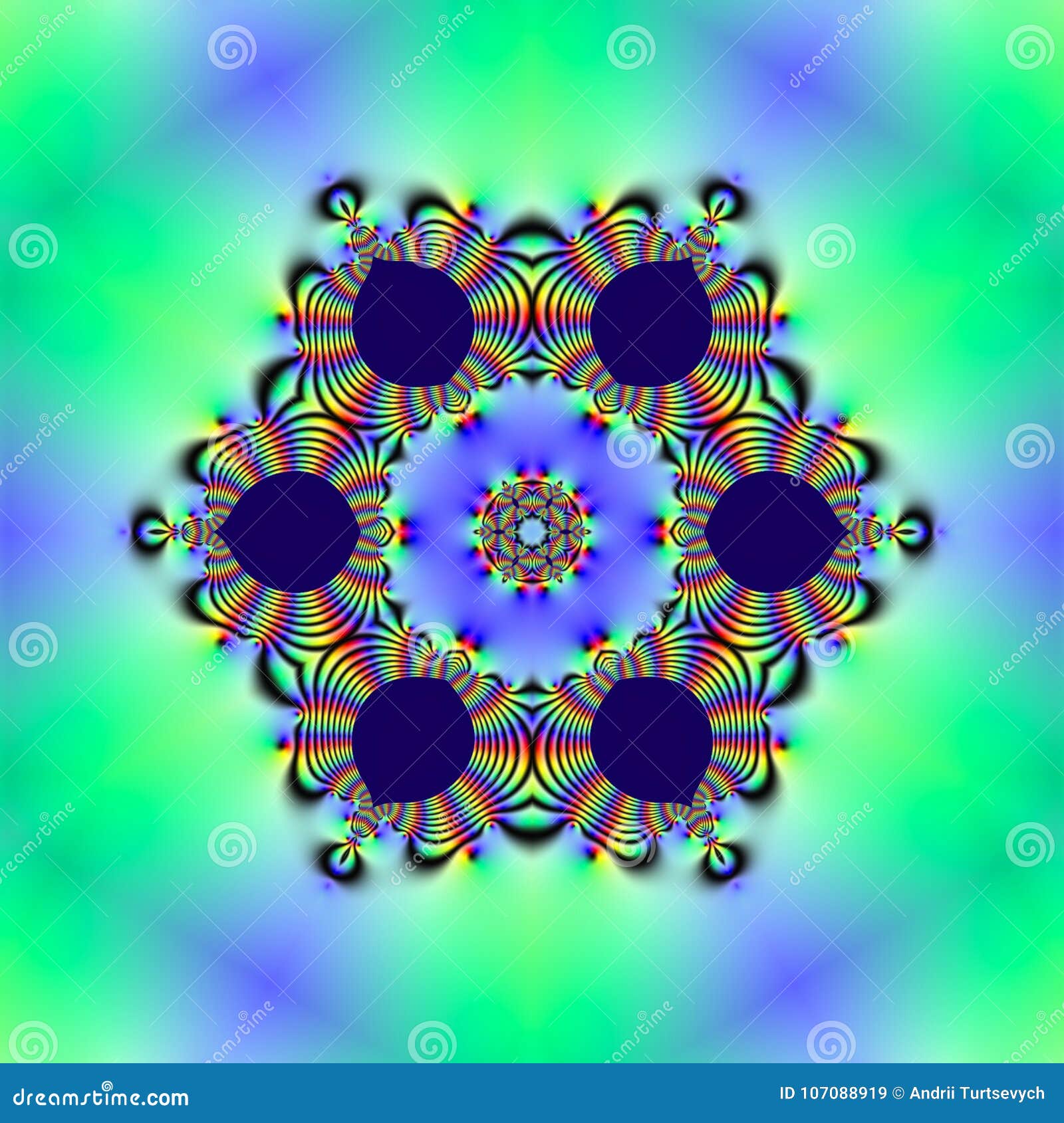 Fractal 2D Texture. Computer Illustration. Beautiful Mathematically ...