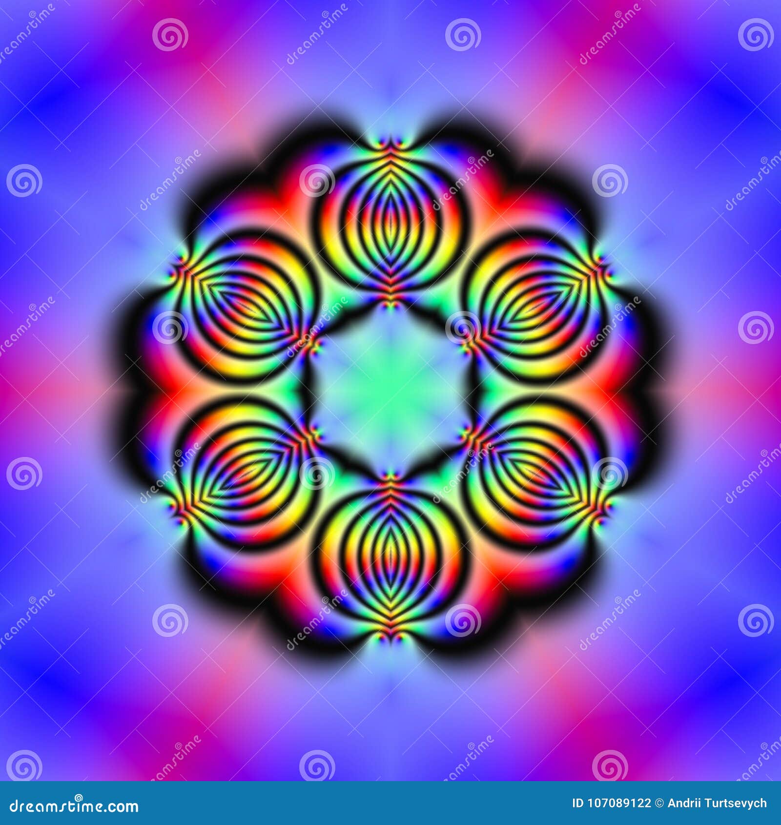 Fractal 2D Texture. Computer Illustration. Beautiful Mathematically ...