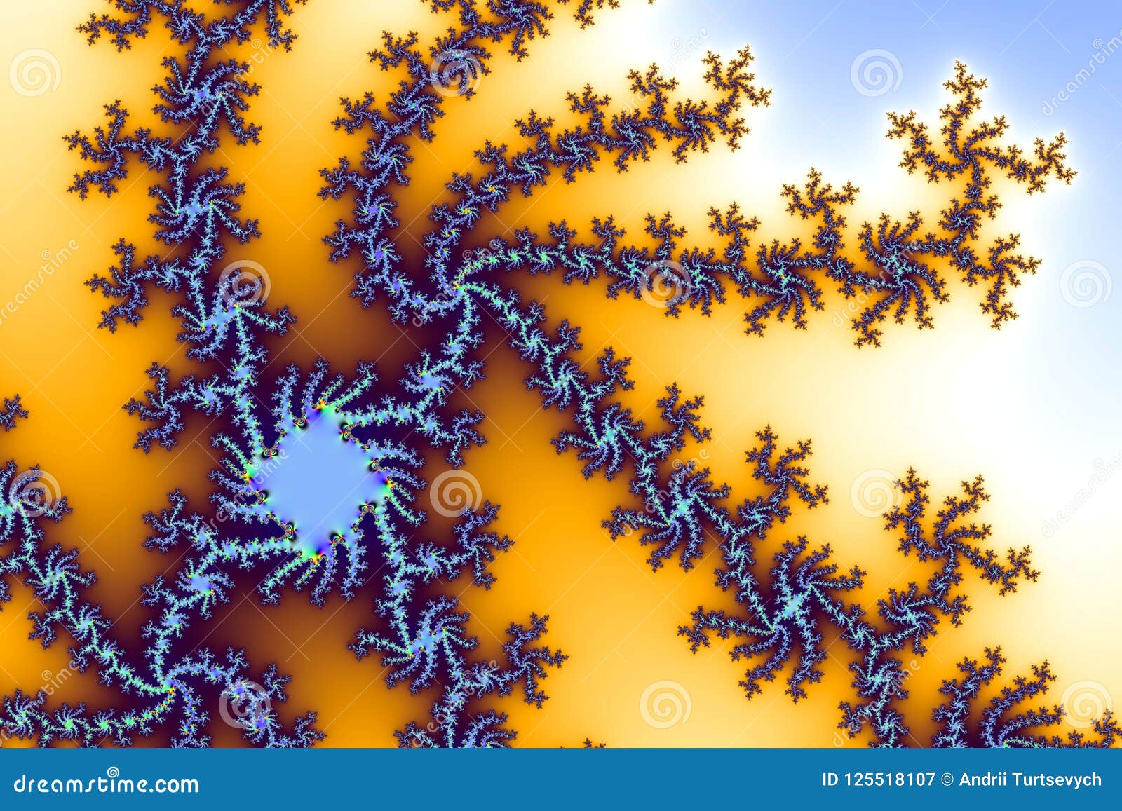Fractal 2D Texture. Computer Illustration Stock Illustration ...