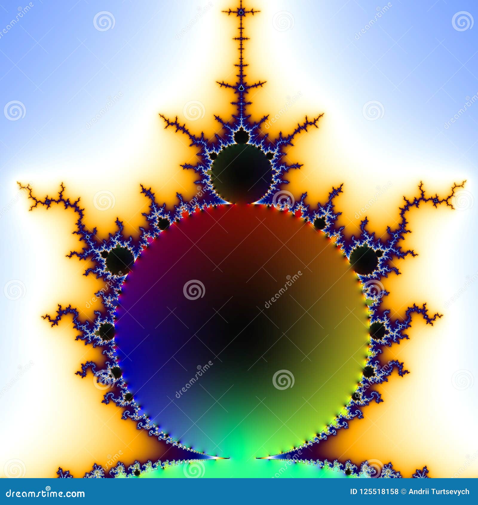 Fractal 2D Texture. Computer Illustration Stock Illustration ...