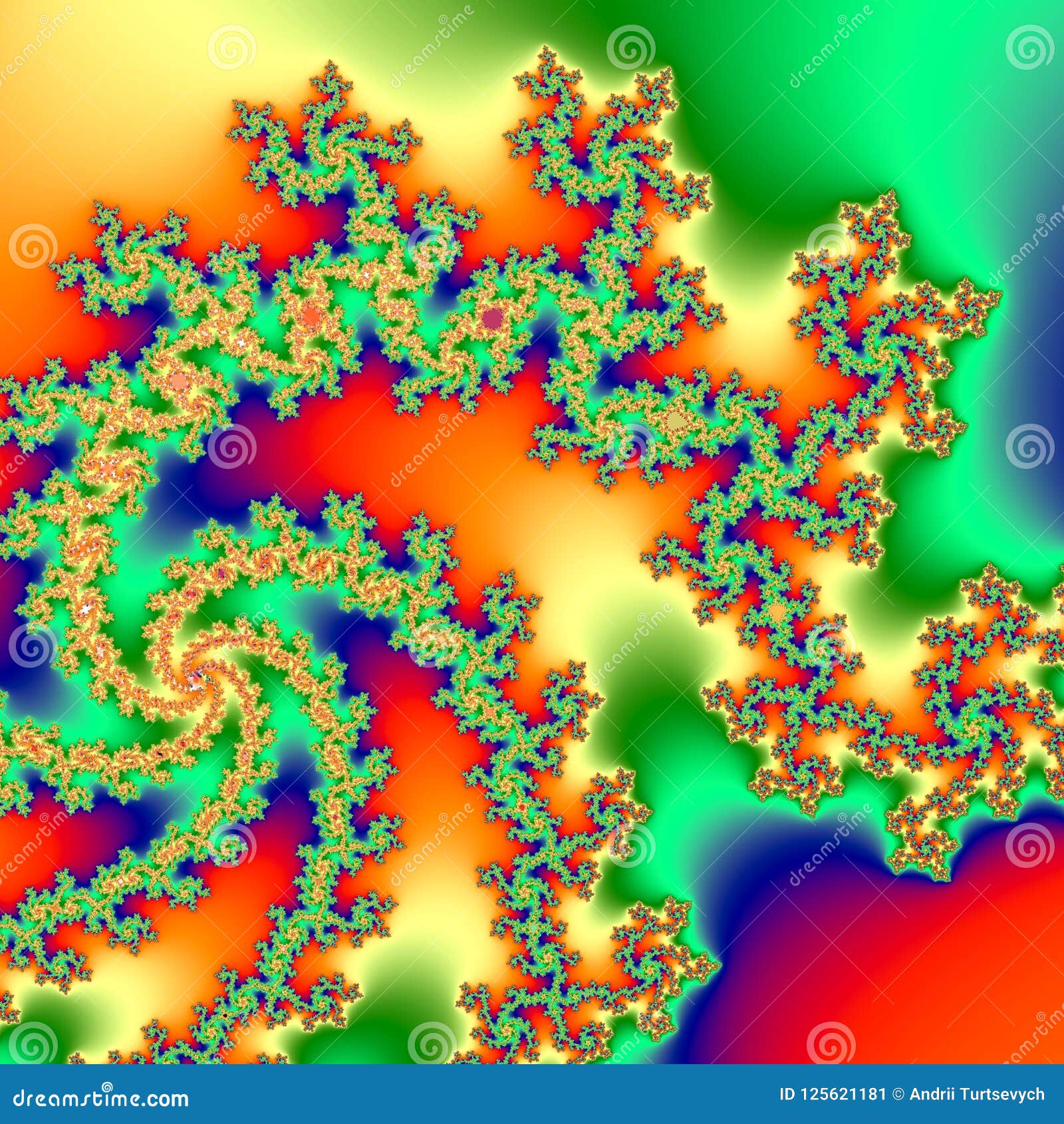 Fractal 2D Texture. Computer Illustration Stock Illustration ...