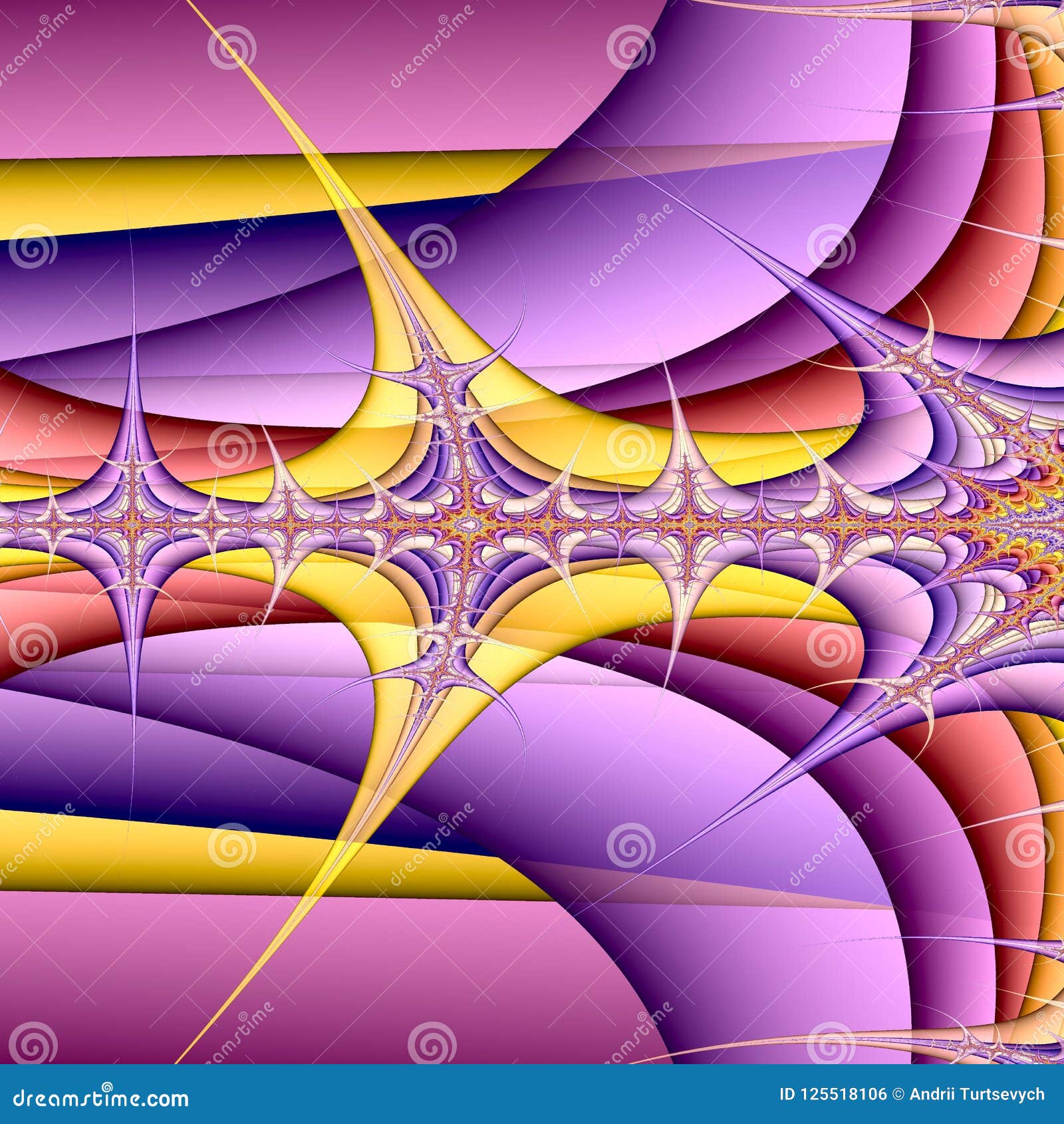 Fractal 2D Texture. Computer Illustration Stock Illustration ...