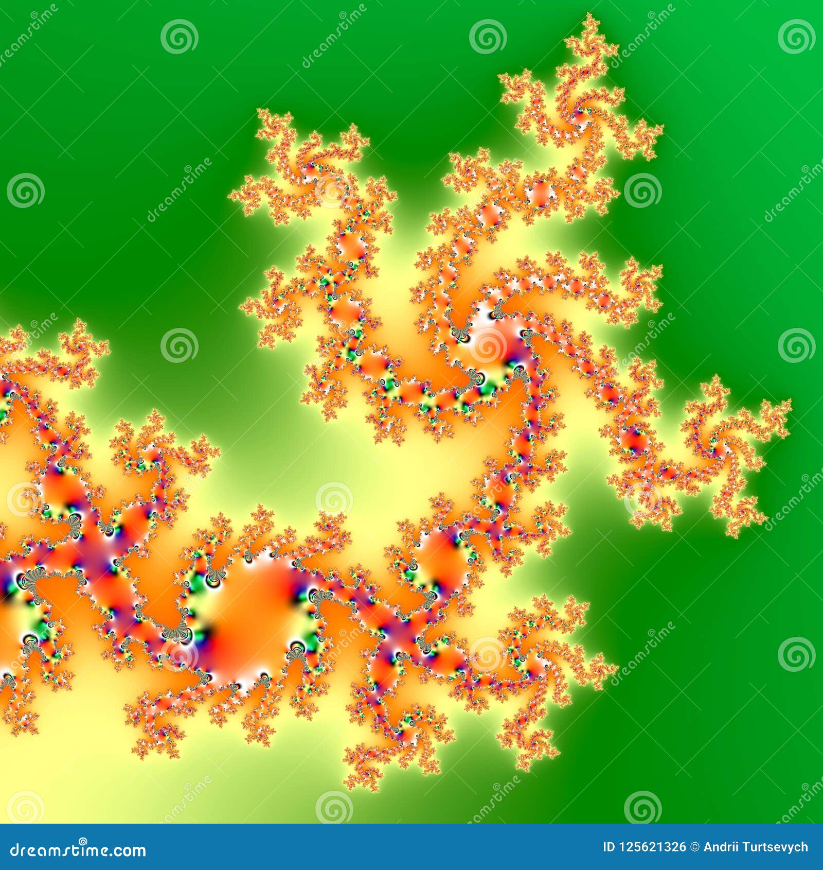 Fractal 2D Texture. Computer Illustration Stock Illustration ...