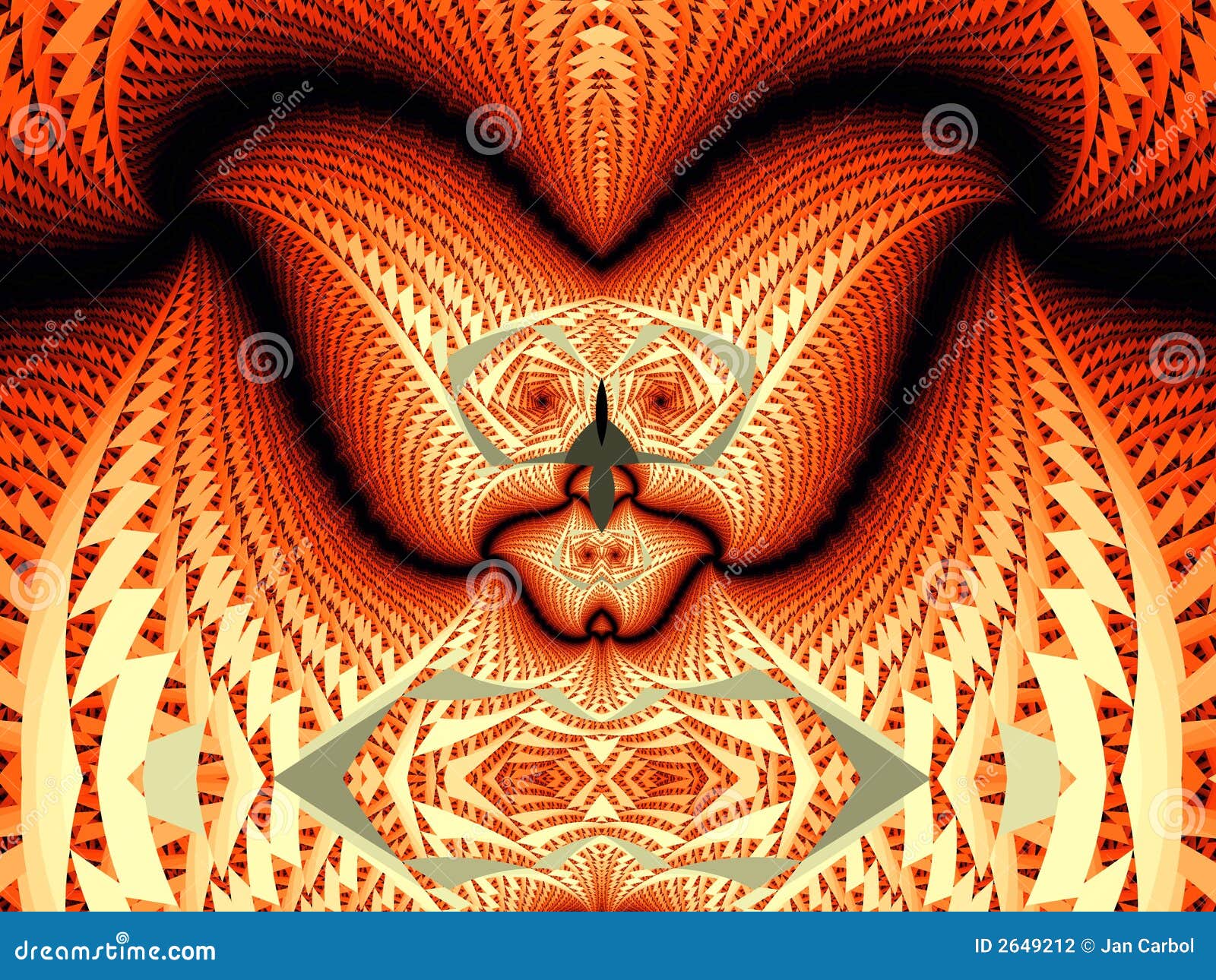 Fractal devil face stock illustration. Illustration of blend - 2649212