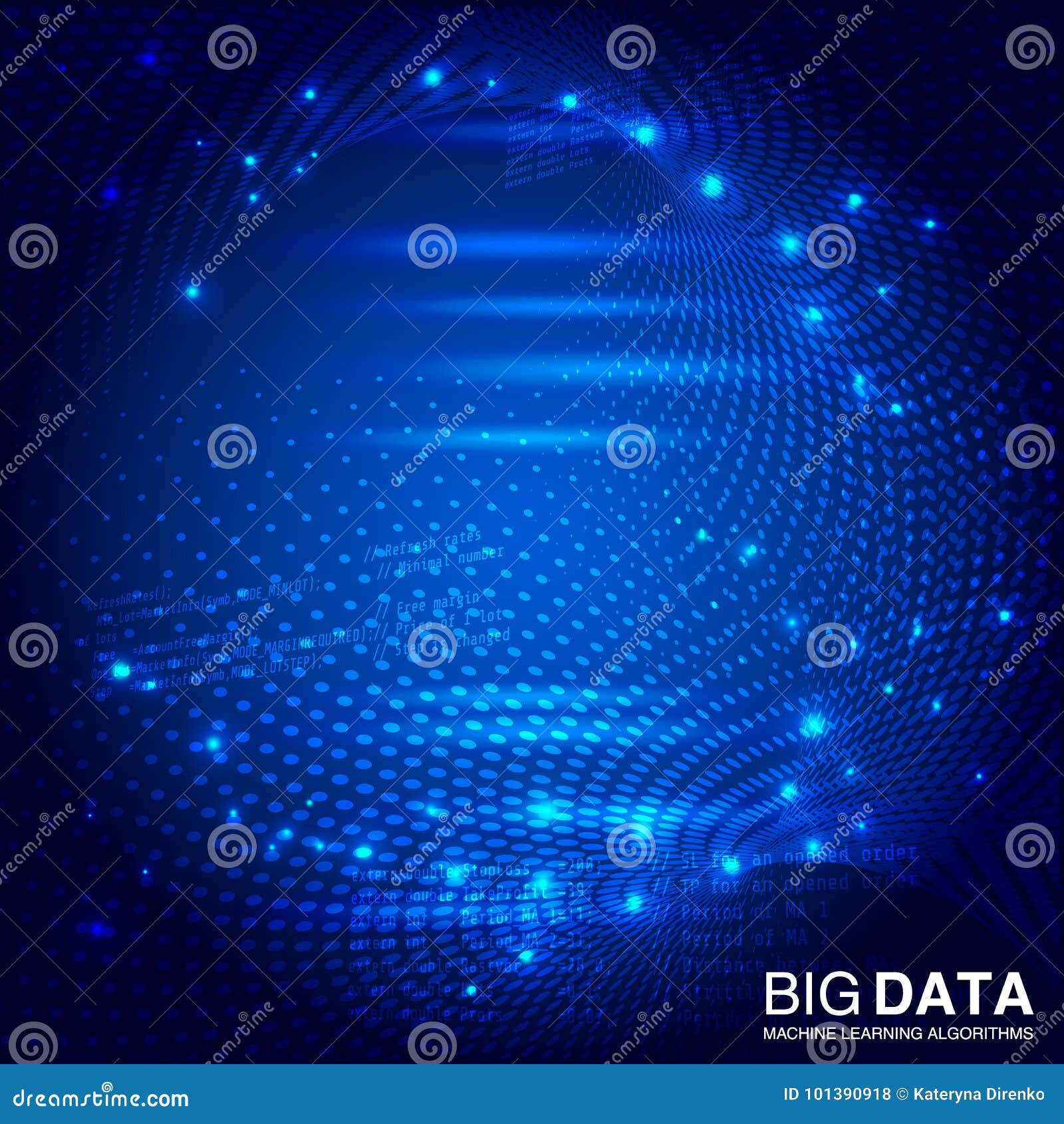 Fractal Element Big Data. Big Data Connection Complex Stock ...