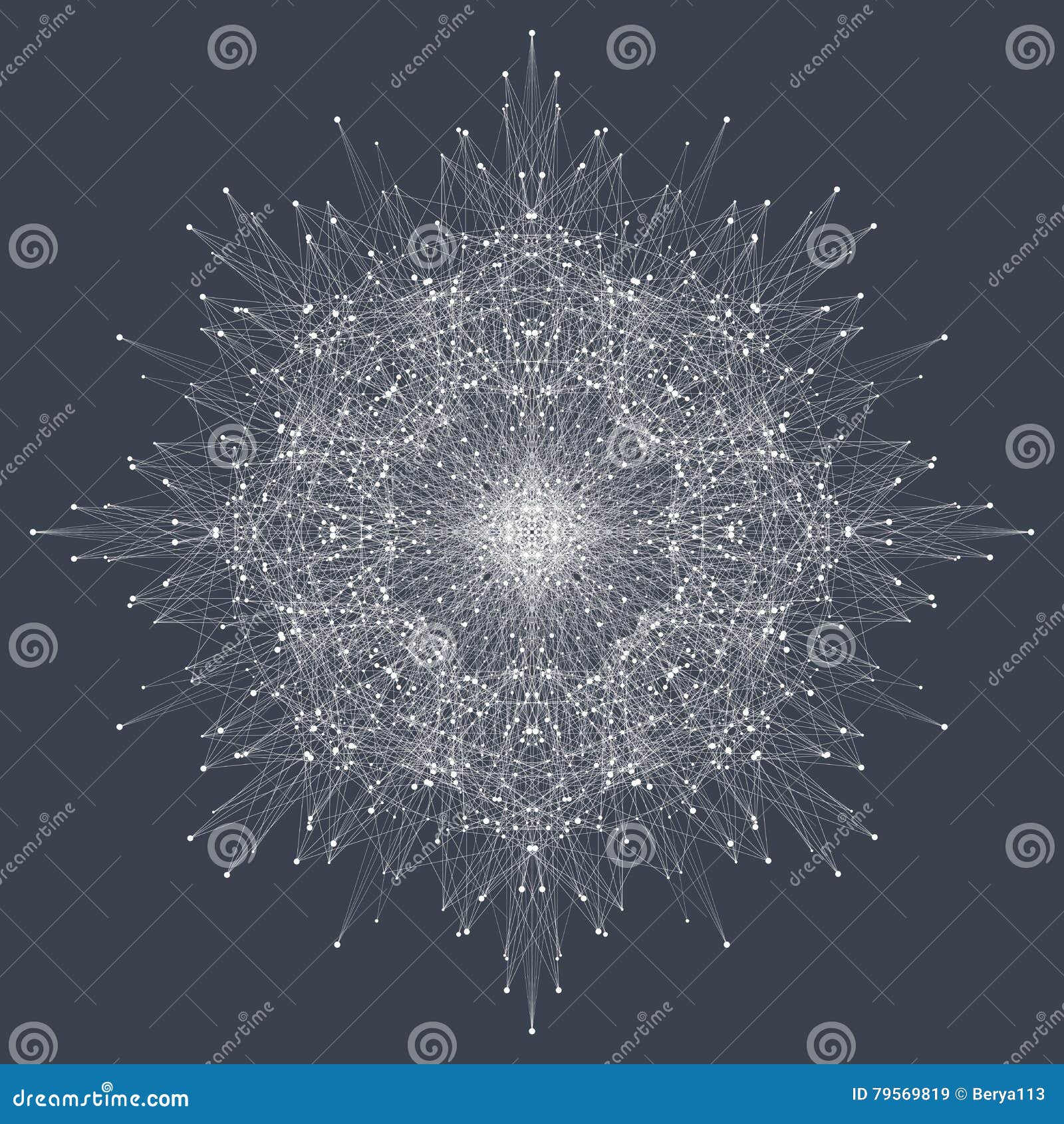 Fractal Element With Compounds Lines And Dots Big Data Complex Graphic Abstract Background