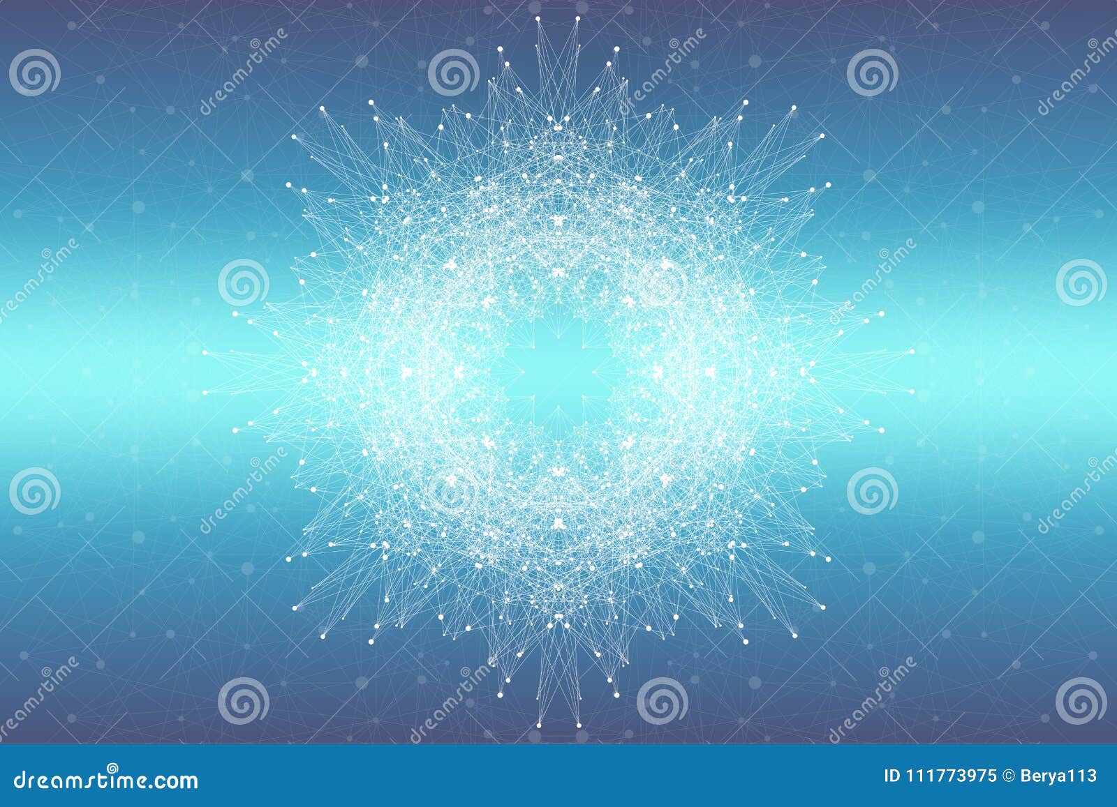Fractal Element with Connected Lines and Dots. Big Data Complex. Particle Compounds Stock ...