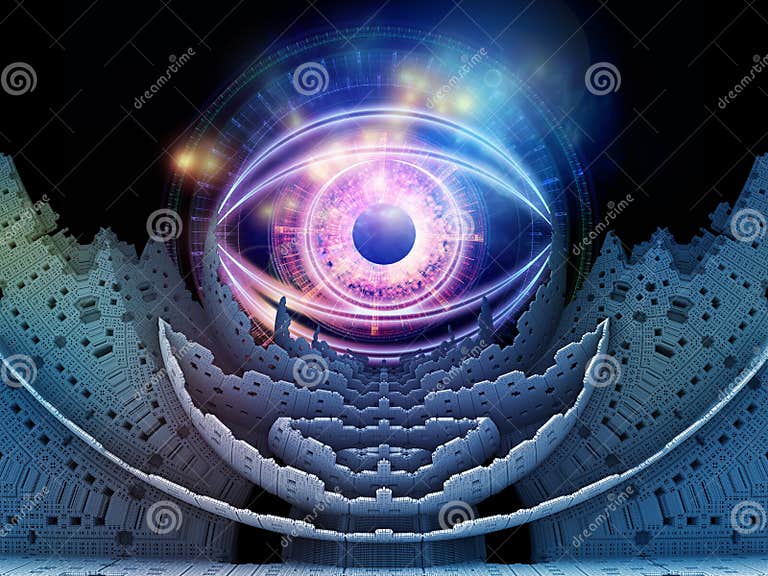 Fractal Eye stock illustration. Illustration of black - 33492587