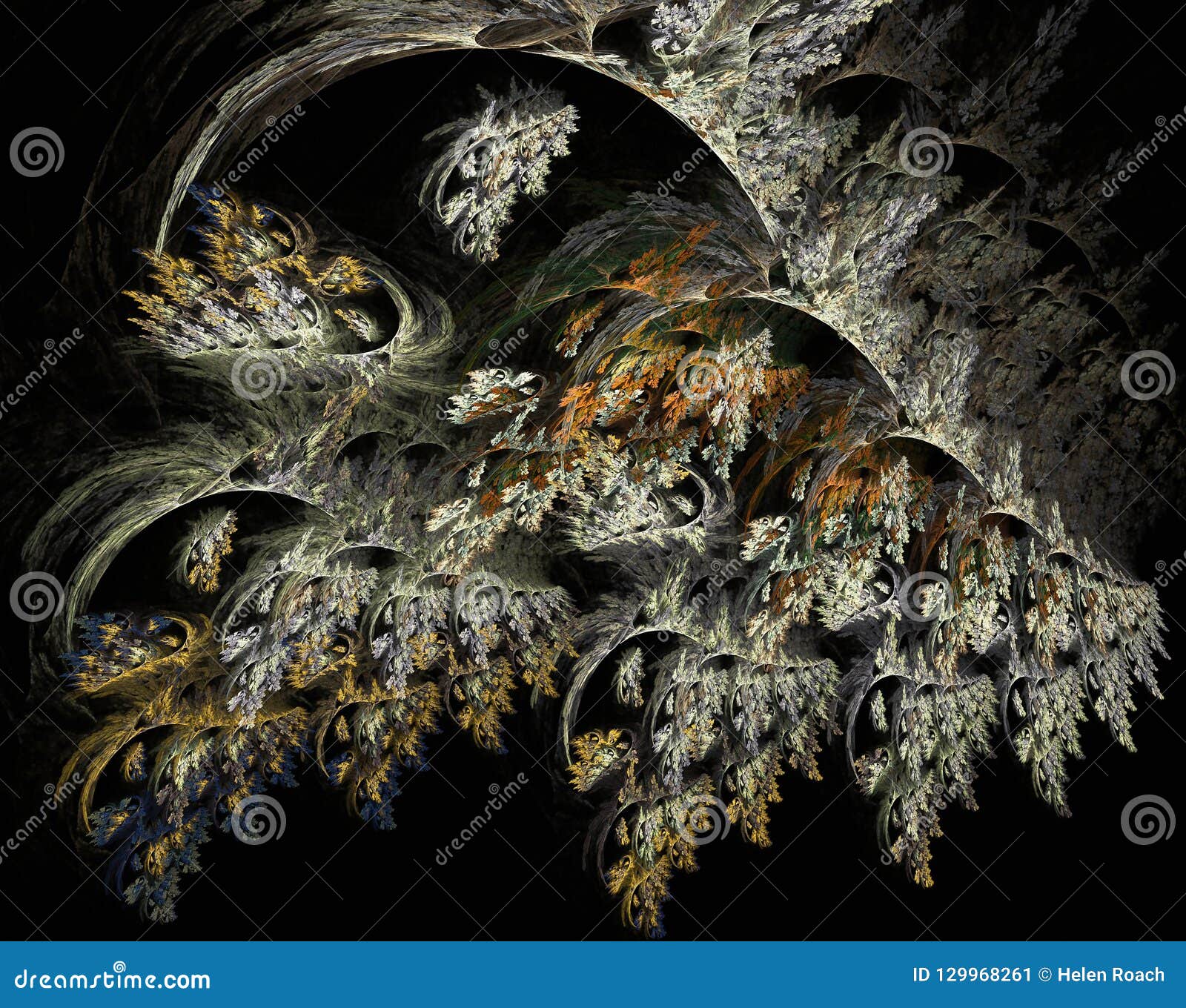 Fractal: Fall Colored Foliage Stock Illustration - Illustration of ...