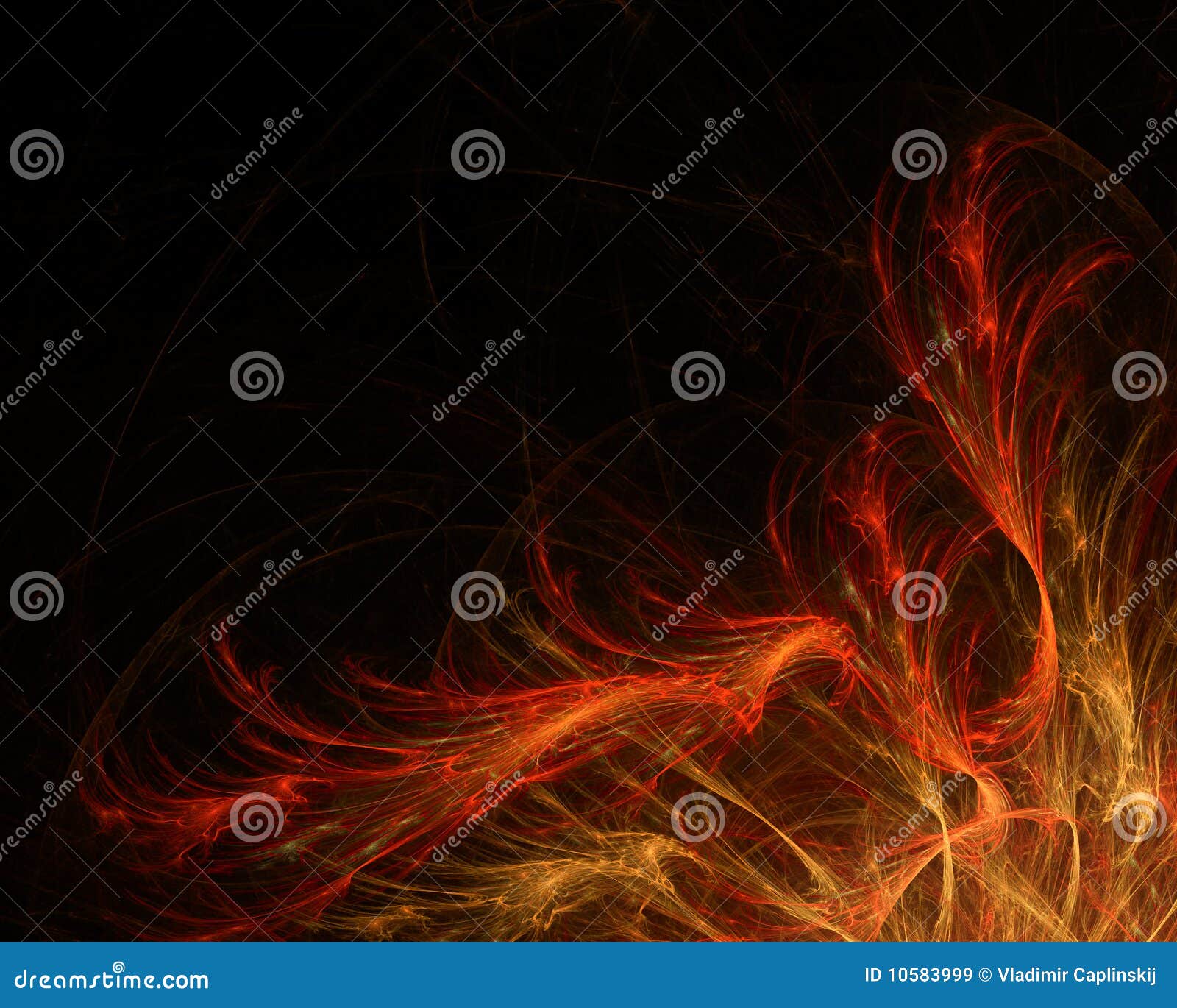Fractal fire stock illustration. Illustration of bonfire - 10583999