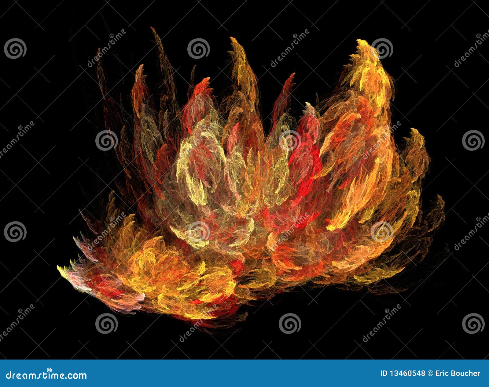 Fractal fire stock illustration. Illustration of cute - 13460548