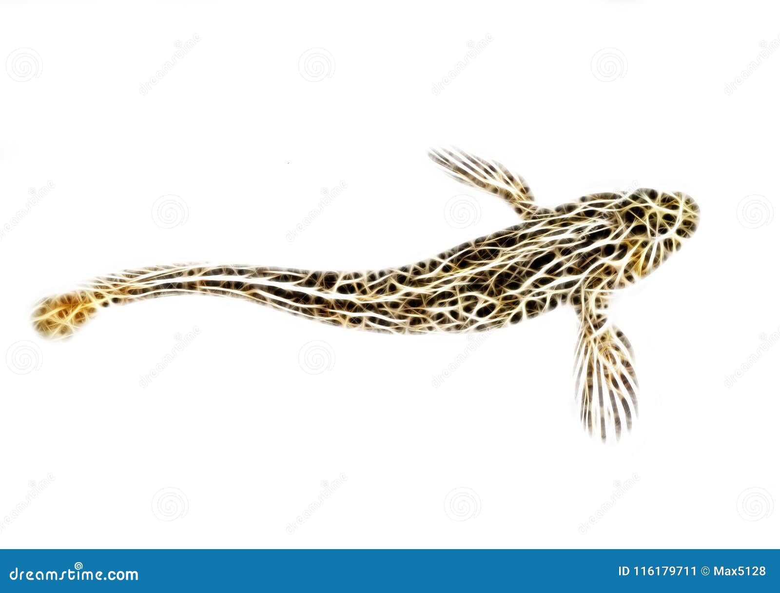 Fractal fish stock illustration. Illustration of fishing - 116179711
