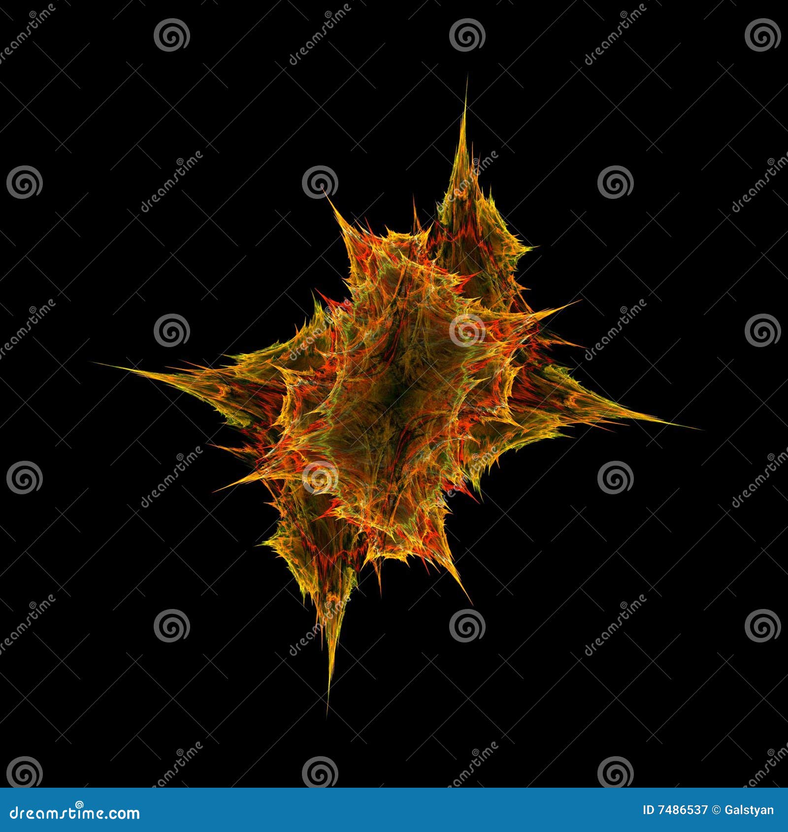 Fractal flame stock image. Image of artifical, abstract - 7486537