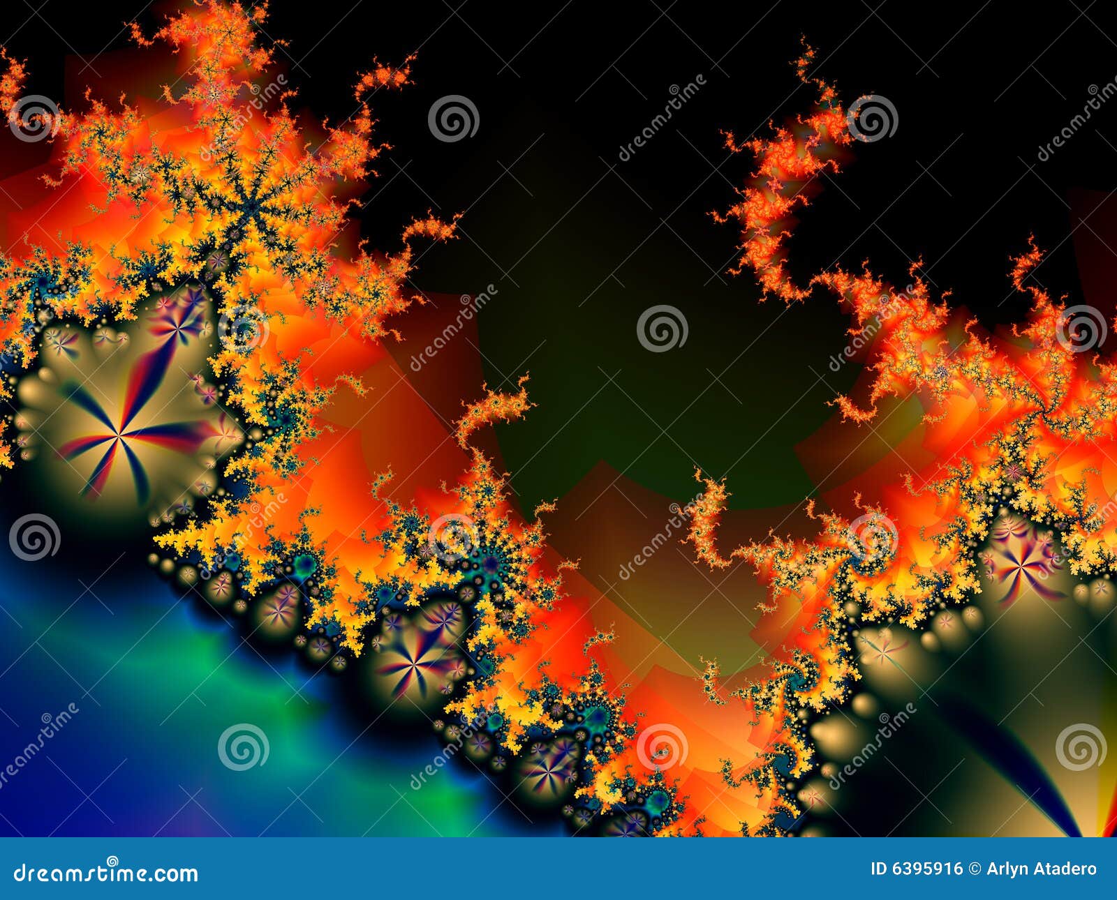 Fractal Flames stock illustration. Illustration of symmetric - 6395916