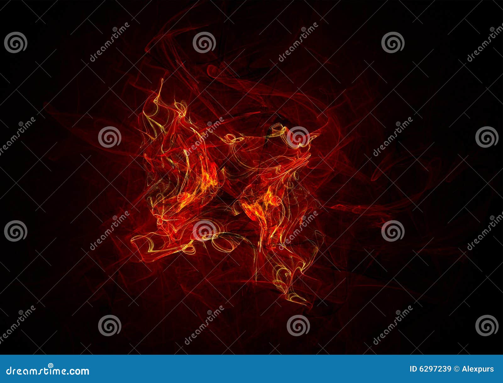 Fractal - flaming smoke. stock image. Image of abstract - 6297239