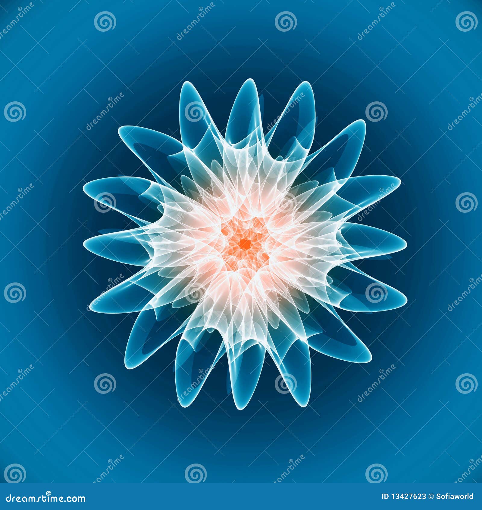 Fractal Flower stock illustration. Illustration of shapes - 13427623
