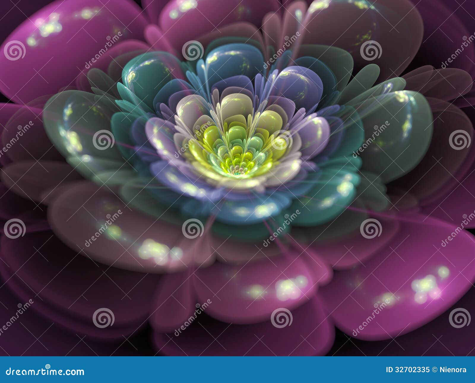 Fractal Flower Background Cartoon Vector | CartoonDealer.com #30212955