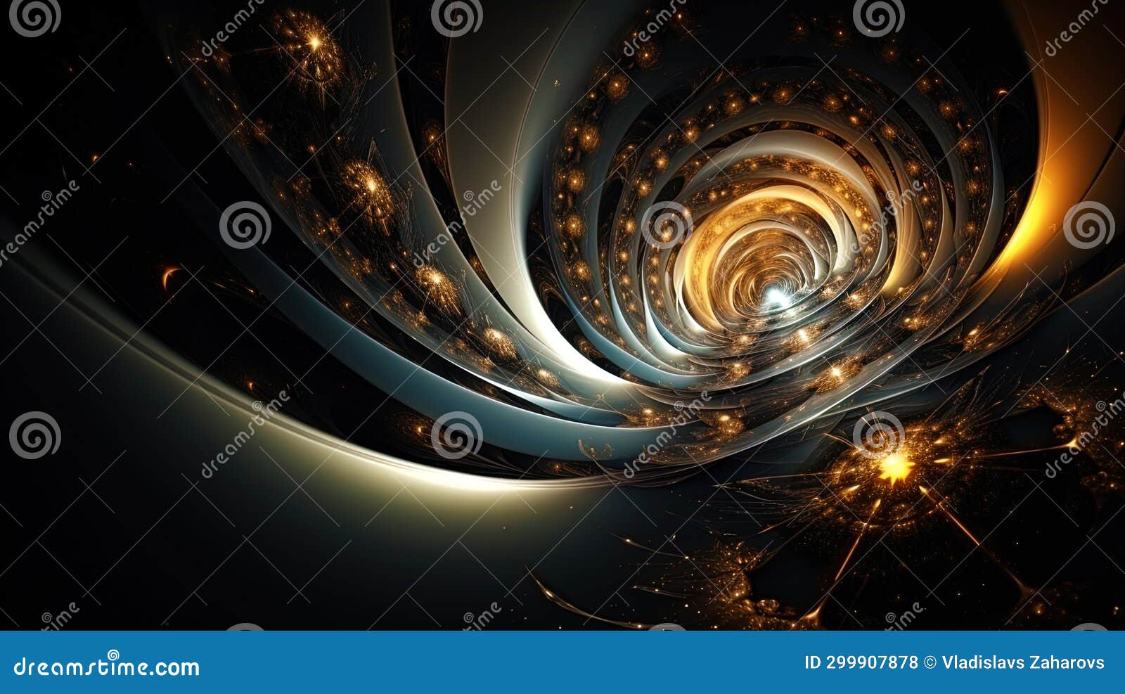 Fractal Forms in the Style of Space Stock Illustration - Illustration ...