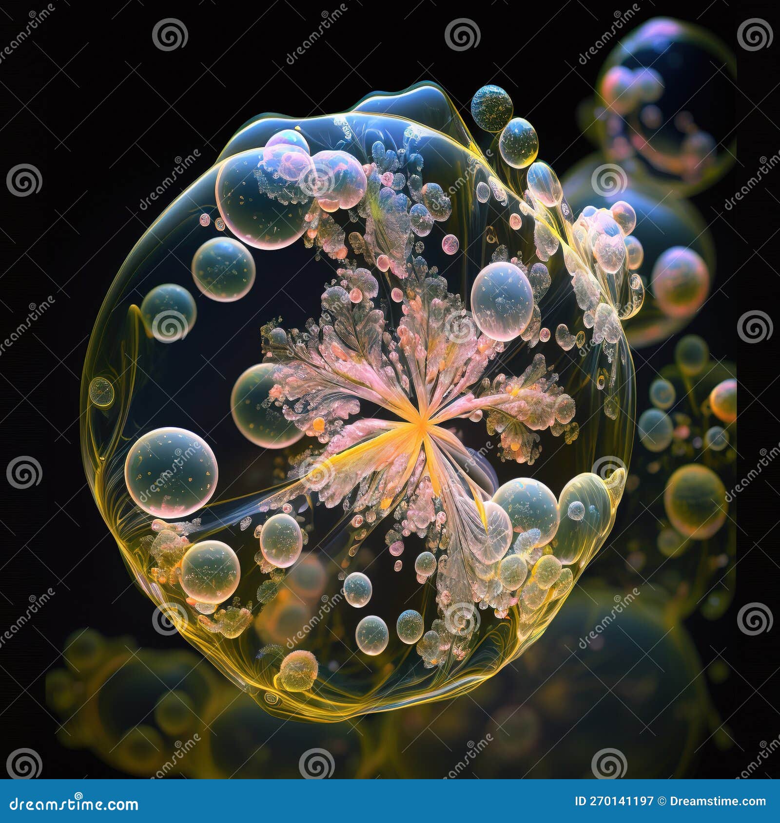 Fractal Forms Translucent Membranes Stock Illustration - Illustration ...