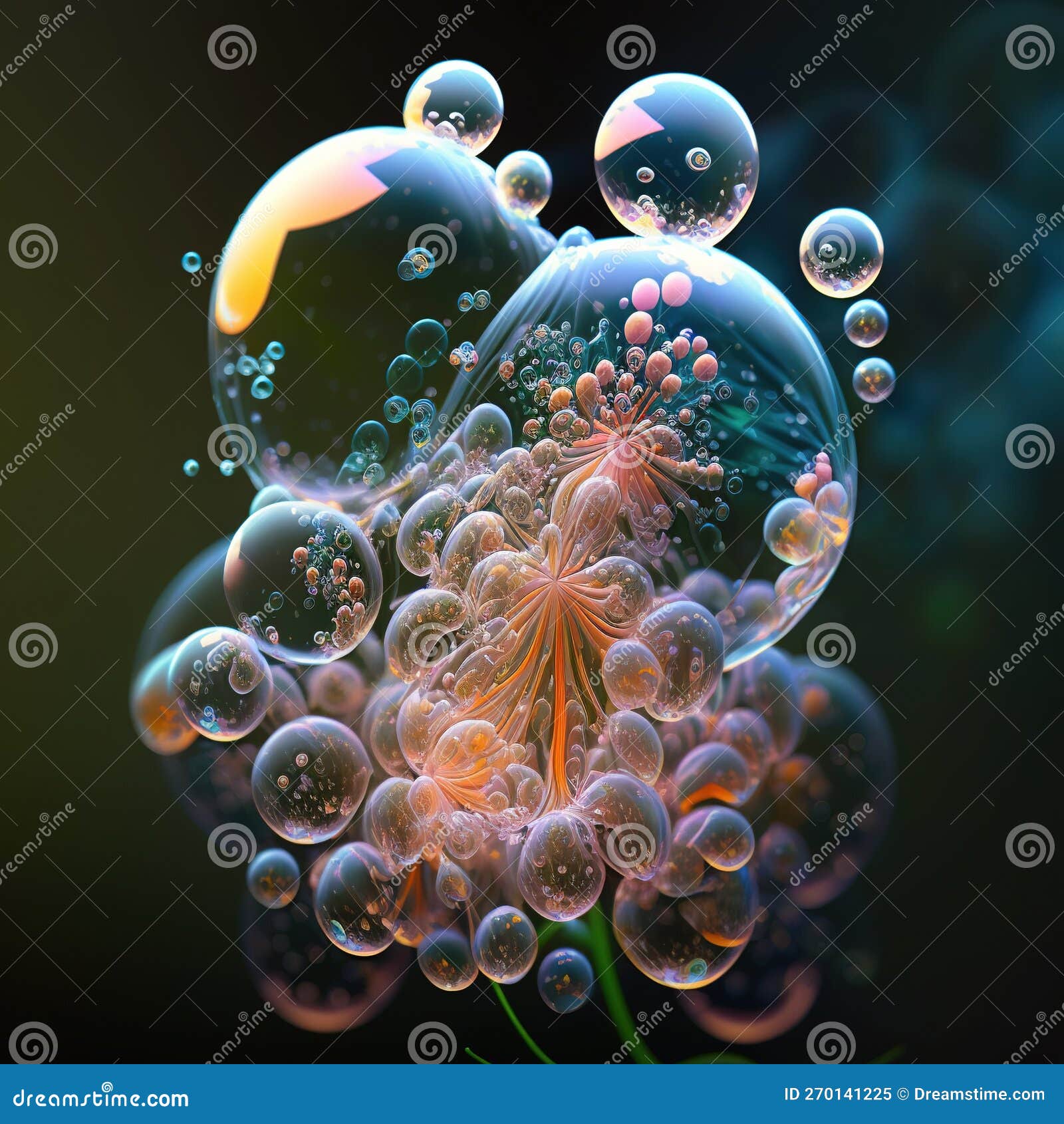 Fractal Forms Translucent Membranes Stock Illustration - Illustration ...