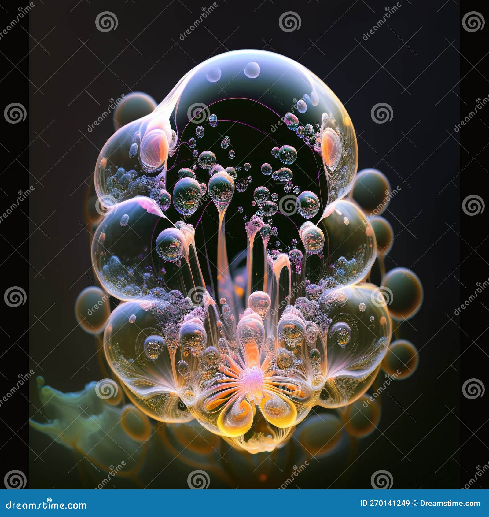 Fractal Forms Translucent Membranes Stock Illustration - Illustration ...