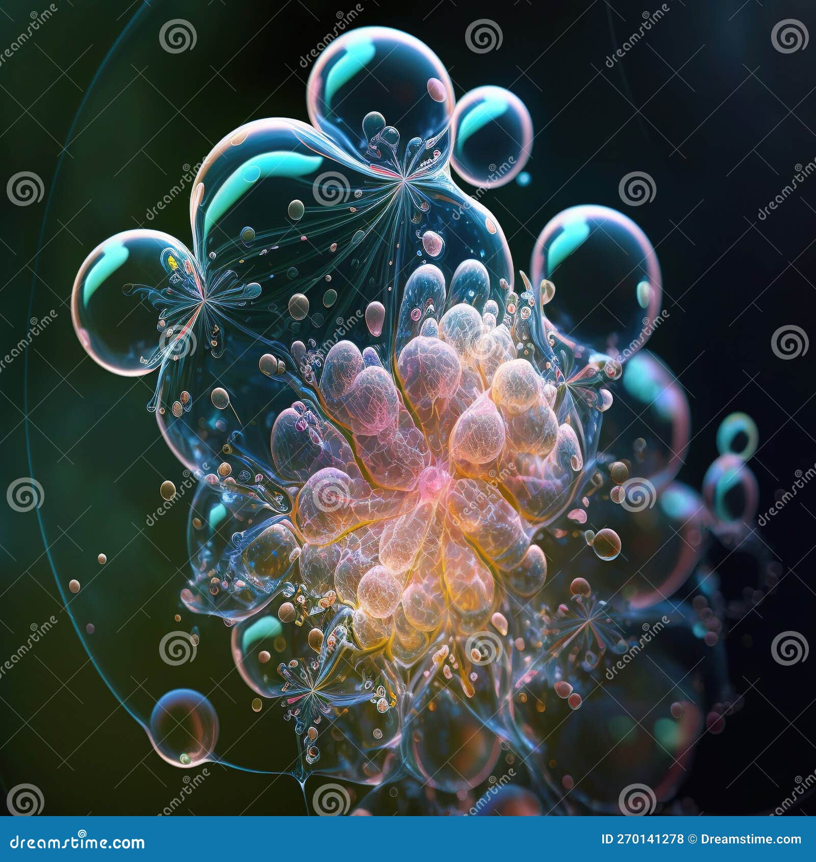 Fractal Forms Translucent Membranes Stock Illustration - Illustration ...