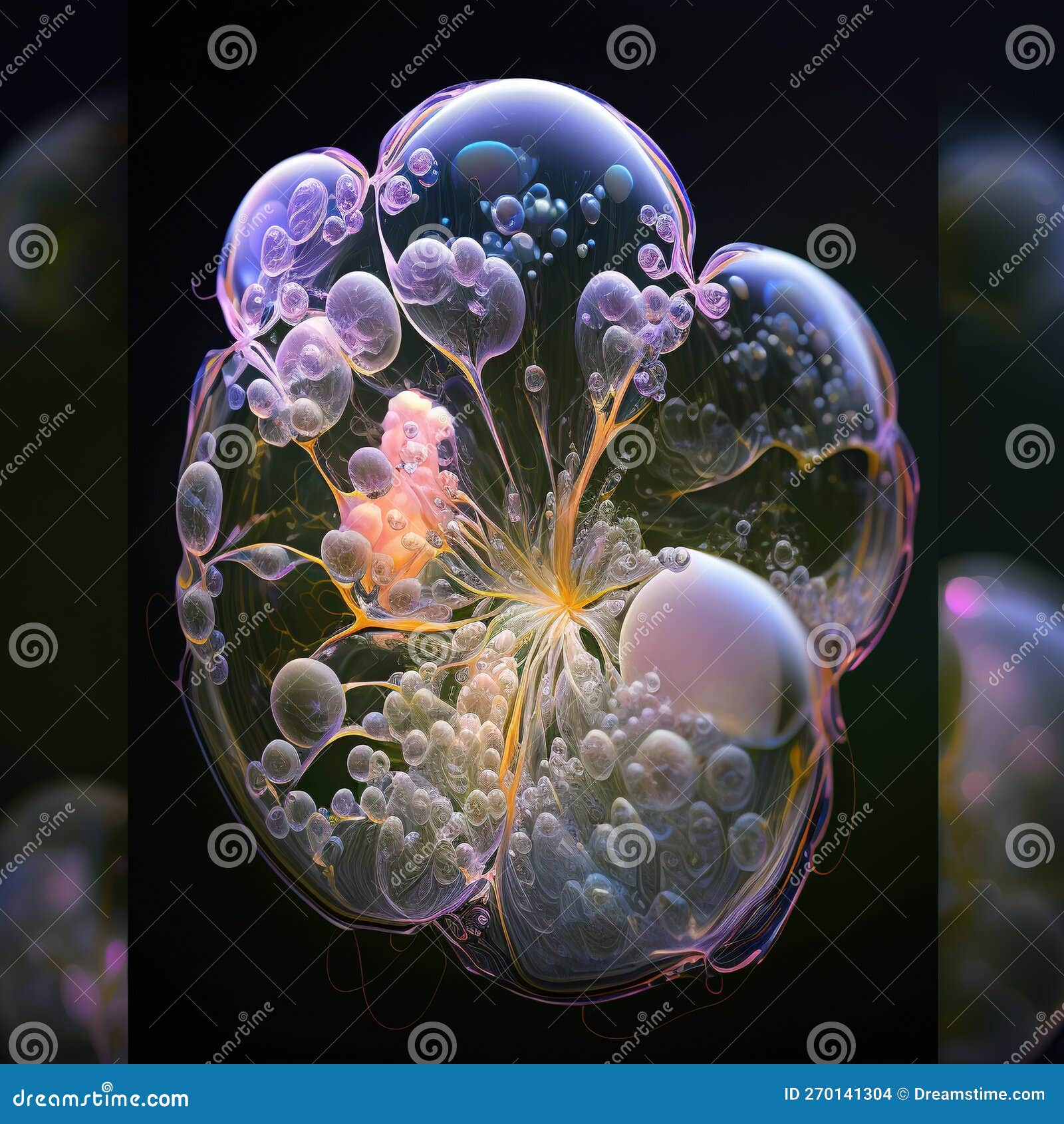 Fractal Forms Translucent Membranes Stock Illustration - Illustration ...