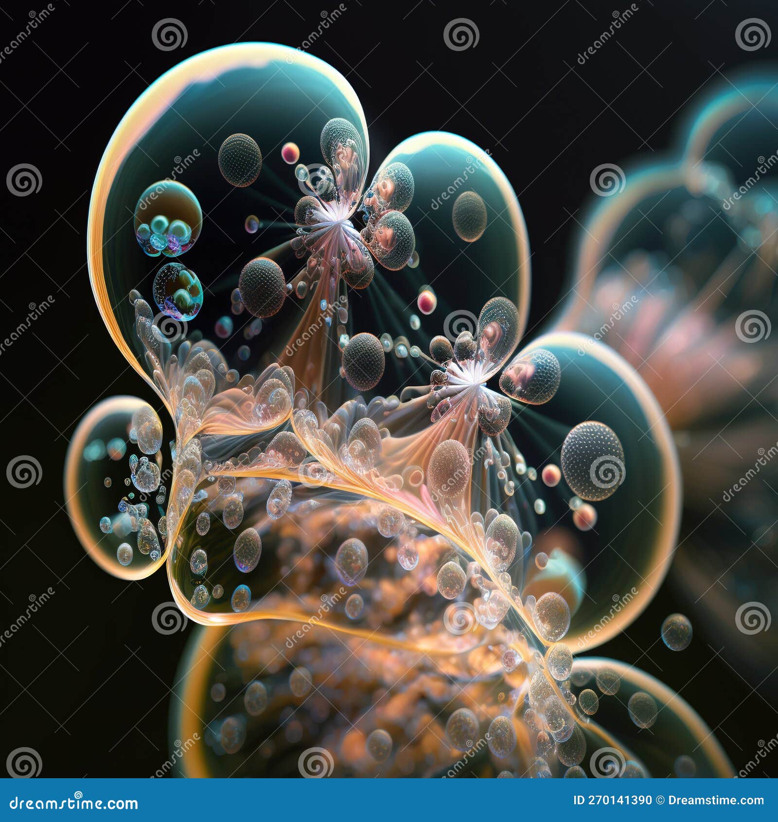 Fractal Forms Translucent Membranes Stock Illustration - Illustration ...