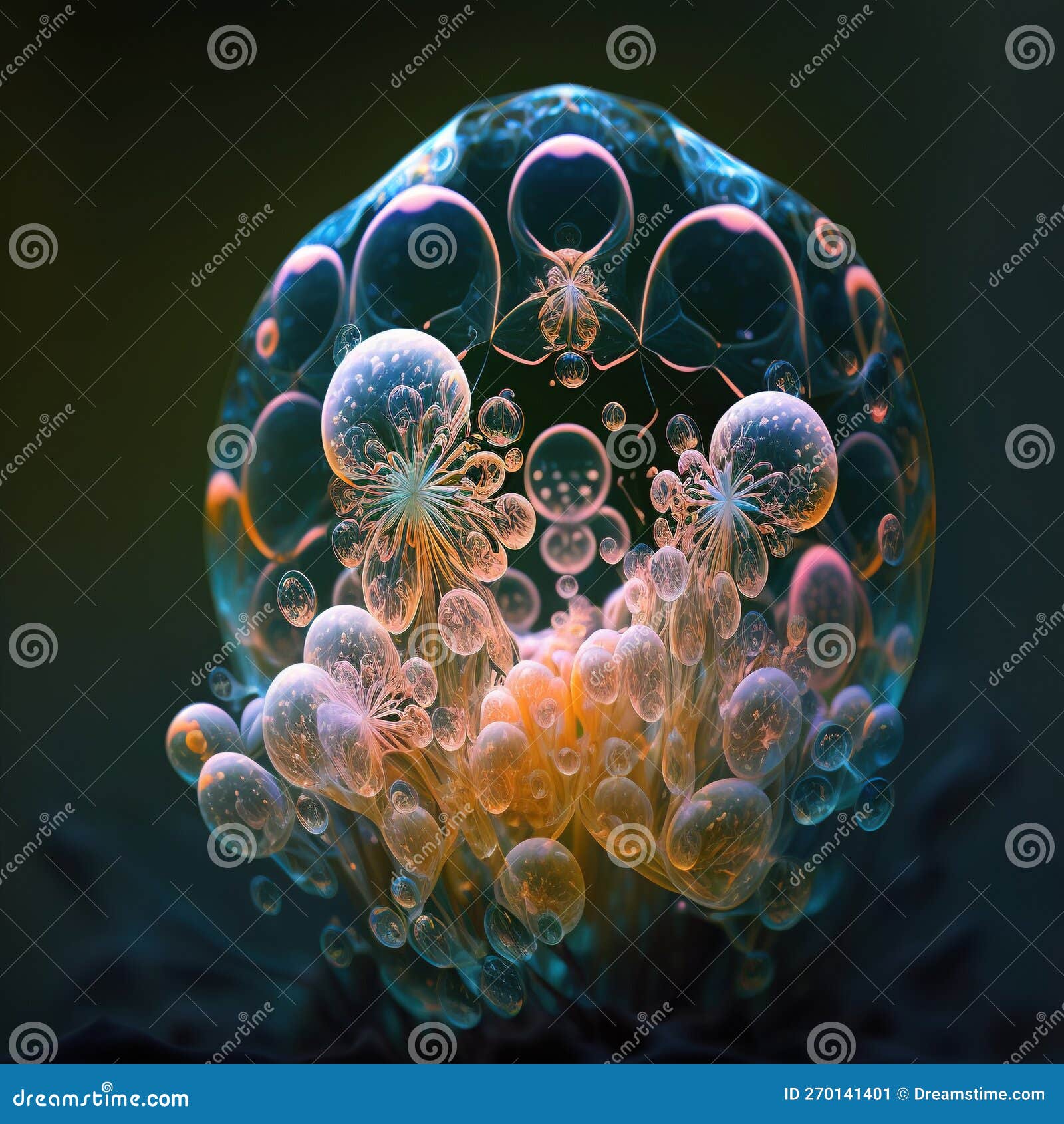 Fractal Forms Translucent Membranes Stock Illustration - Illustration ...