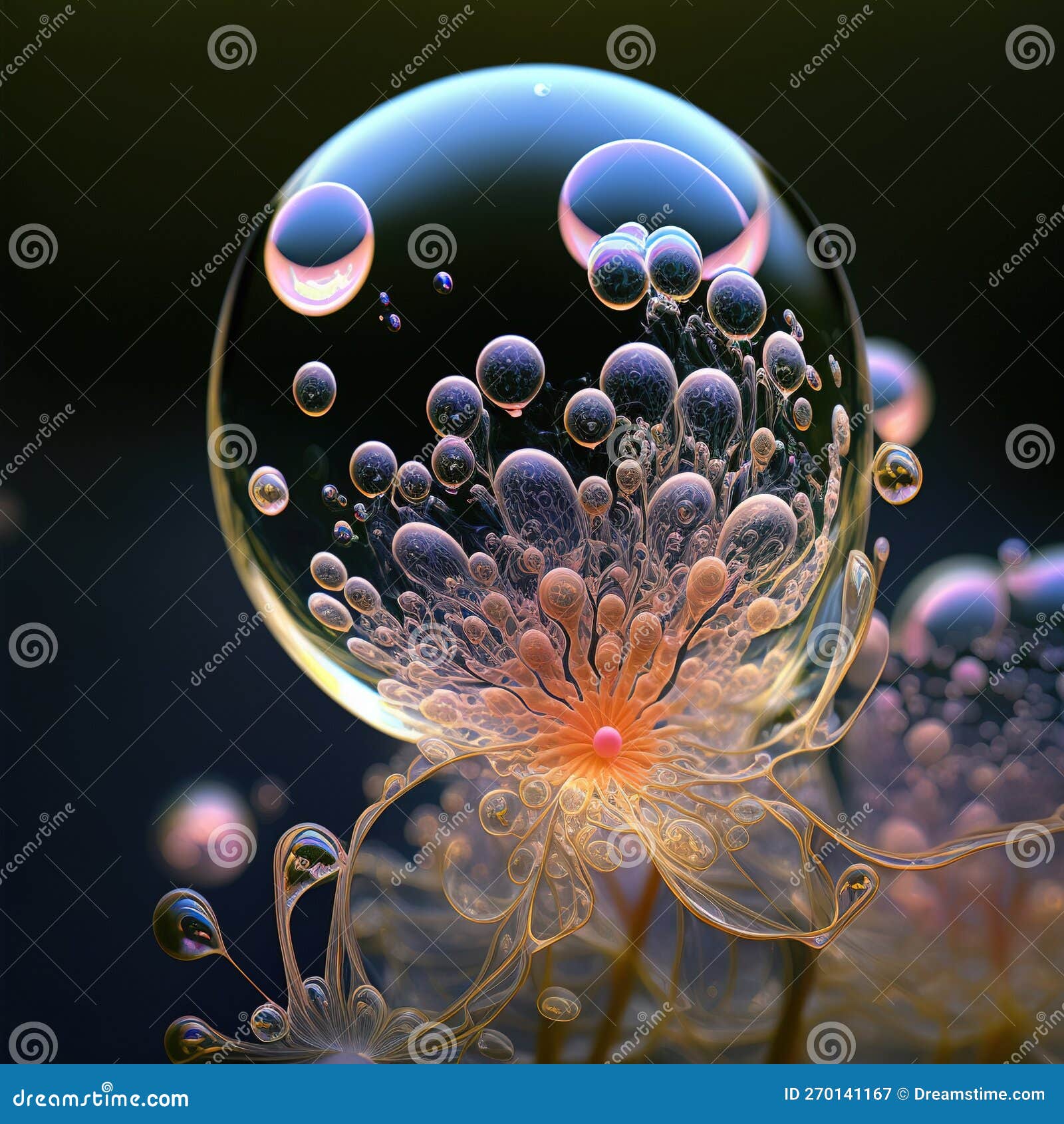 Fractal Forms Translucent Membranes Stock Illustration - Illustration ...