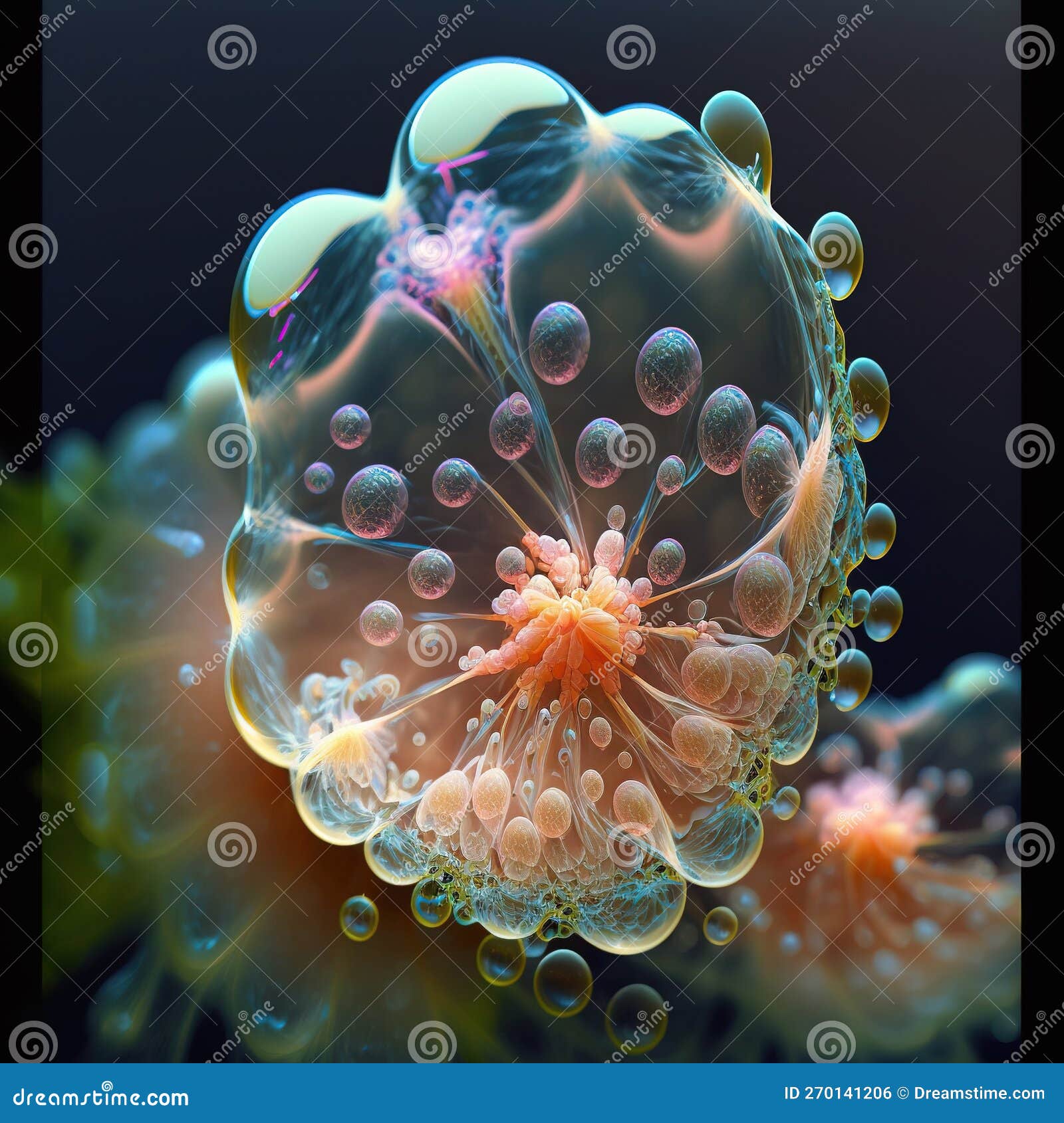 Fractal Forms Translucent Membranes Stock Illustration - Illustration ...