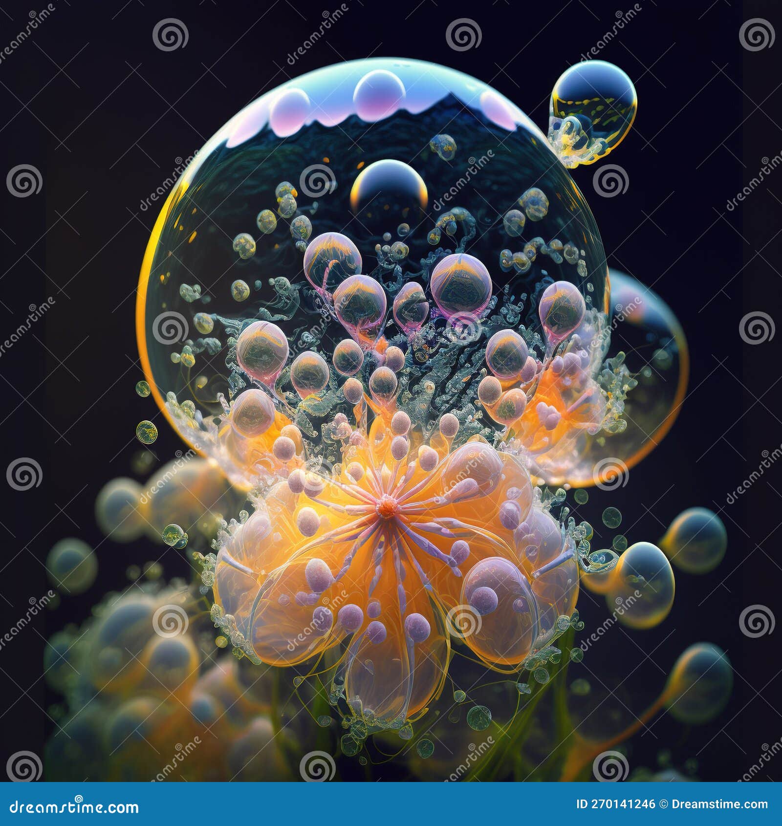 Fractal Forms Translucent Membranes Stock Illustration - Illustration ...
